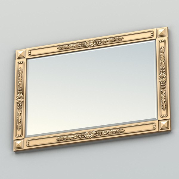 3D model carved rectangle mirror frame - TurboSquid 1281925