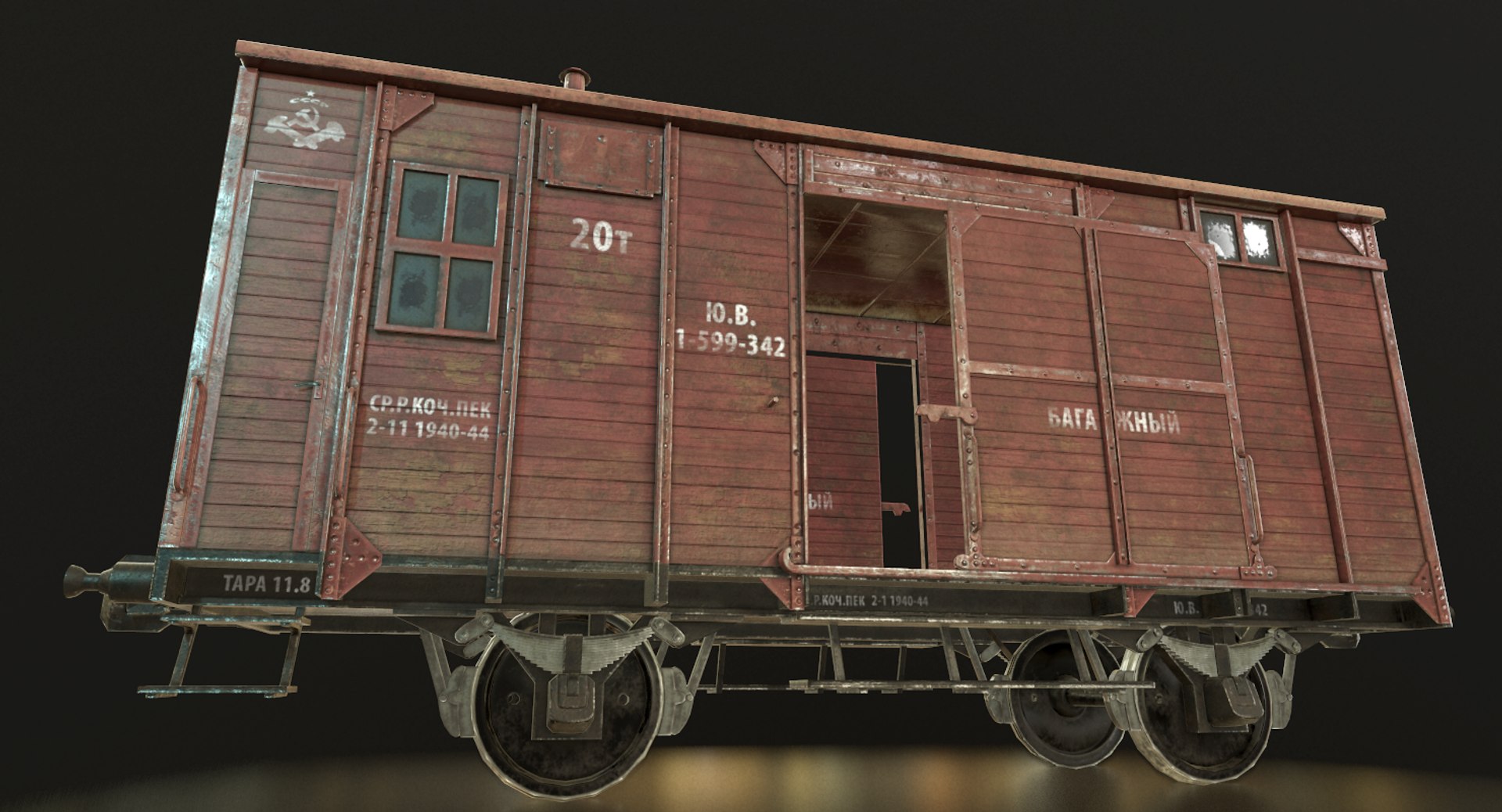 3D soviet union railroad car model - TurboSquid 1257965
