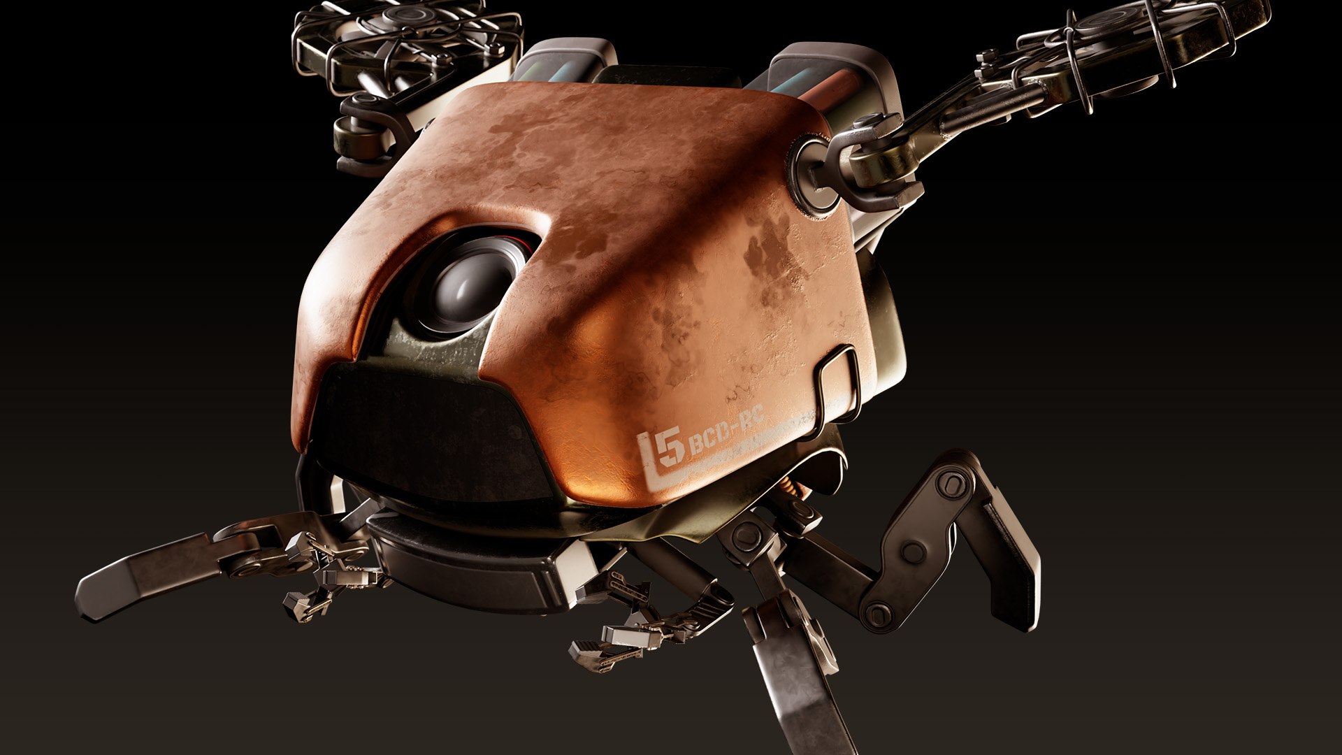 Robot BCD - RC 5 Post Apocalyptic 3D Model - TurboSquid 2012536