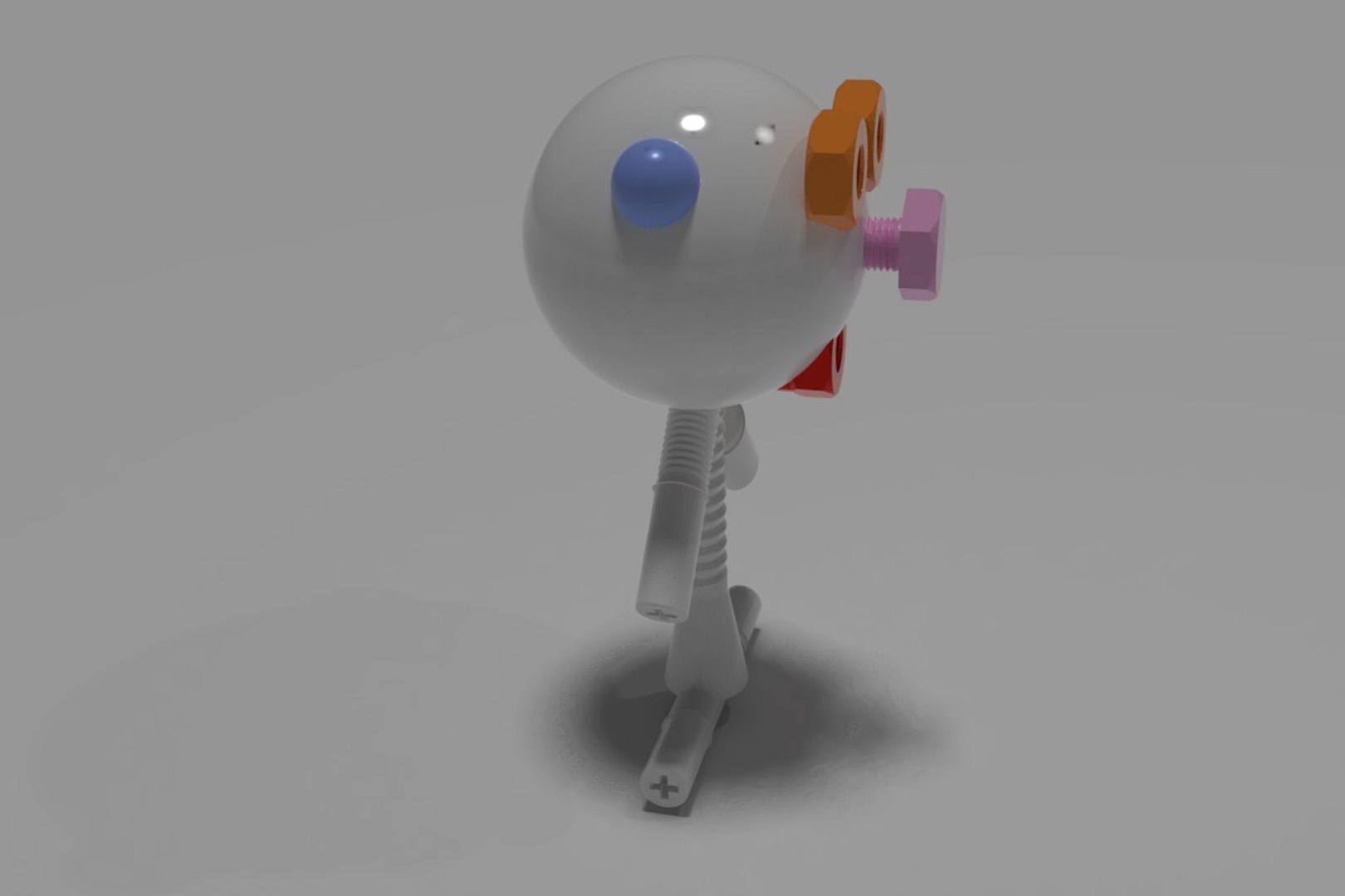 3D model robot bolts nuts - TurboSquid 1321206