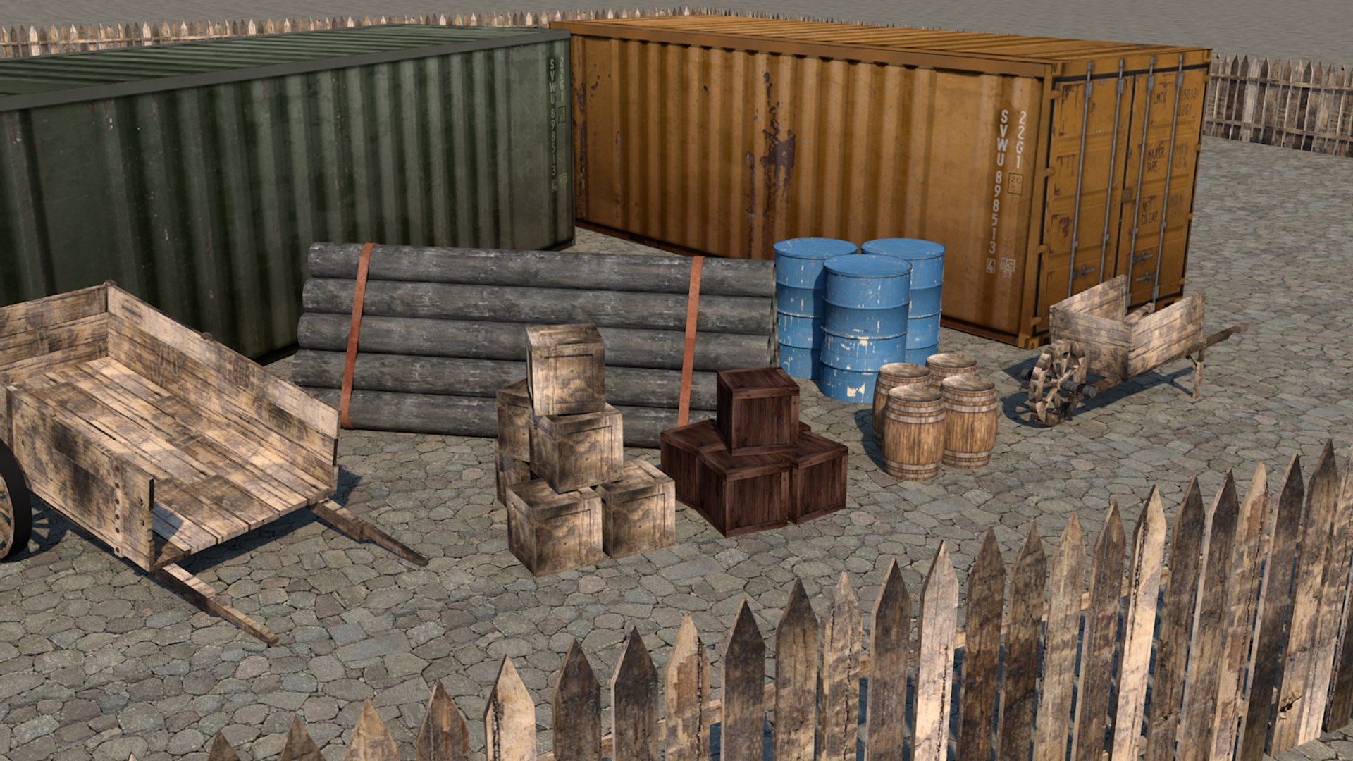 3D ready assets fence model - TurboSquid 1325950