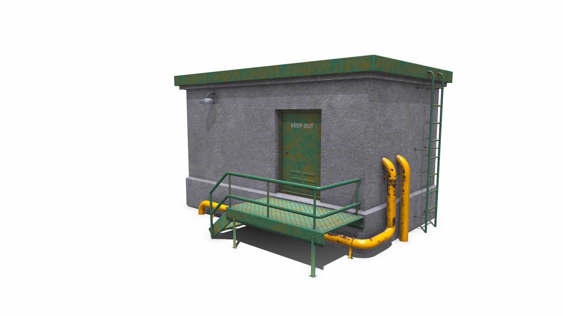 3D Rooftop Building Low-poly PBR model - TurboSquid 1752075