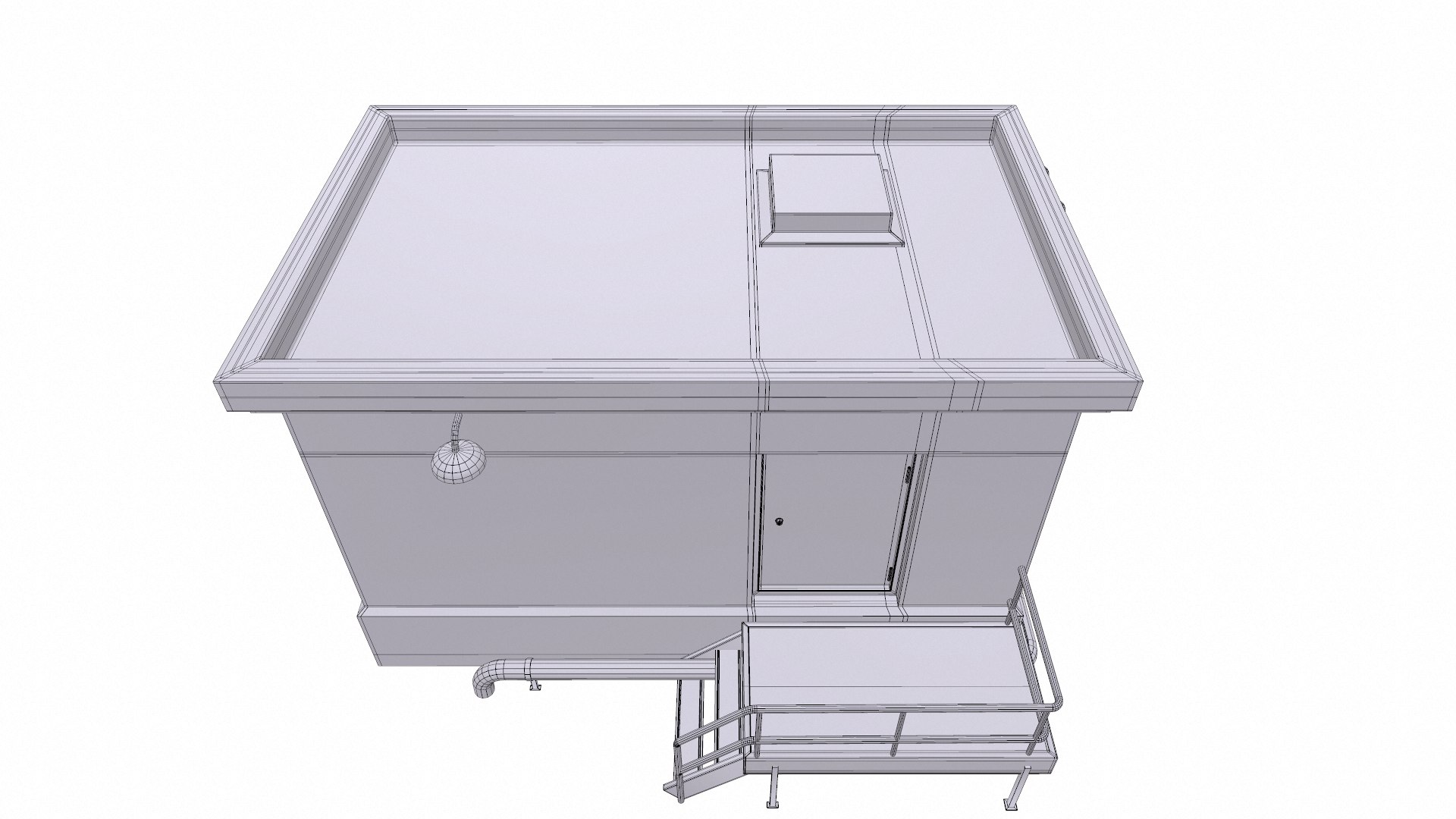 3D Rooftop Building Low-poly PBR model - TurboSquid 1752075