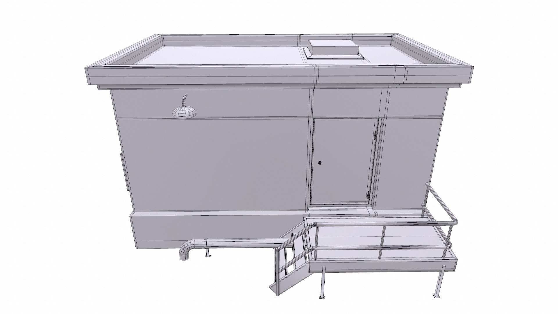 3D Rooftop Building Low-poly PBR model - TurboSquid 1752075