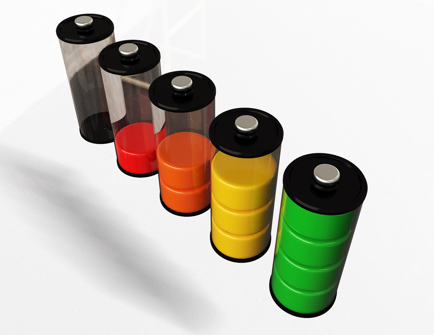 Battery Icon Set 3D Model - TurboSquid 1744958