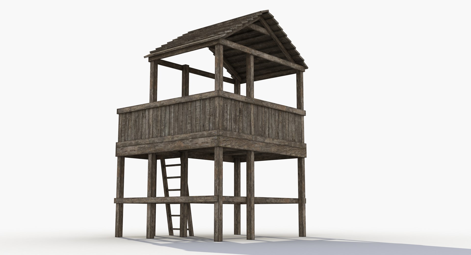 3D Model Wooden Tower 10 - TurboSquid 2001327