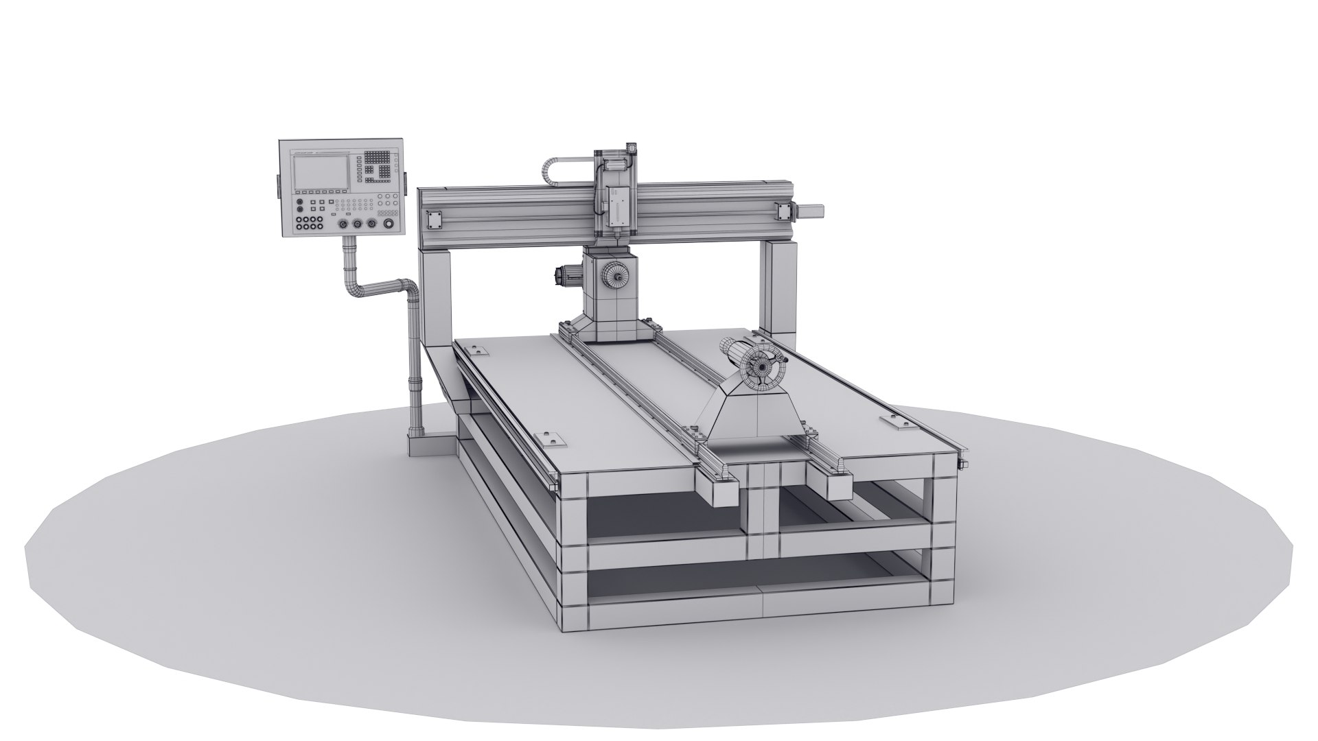 3D Milling Machine Cnc - TurboSquid 1389777
