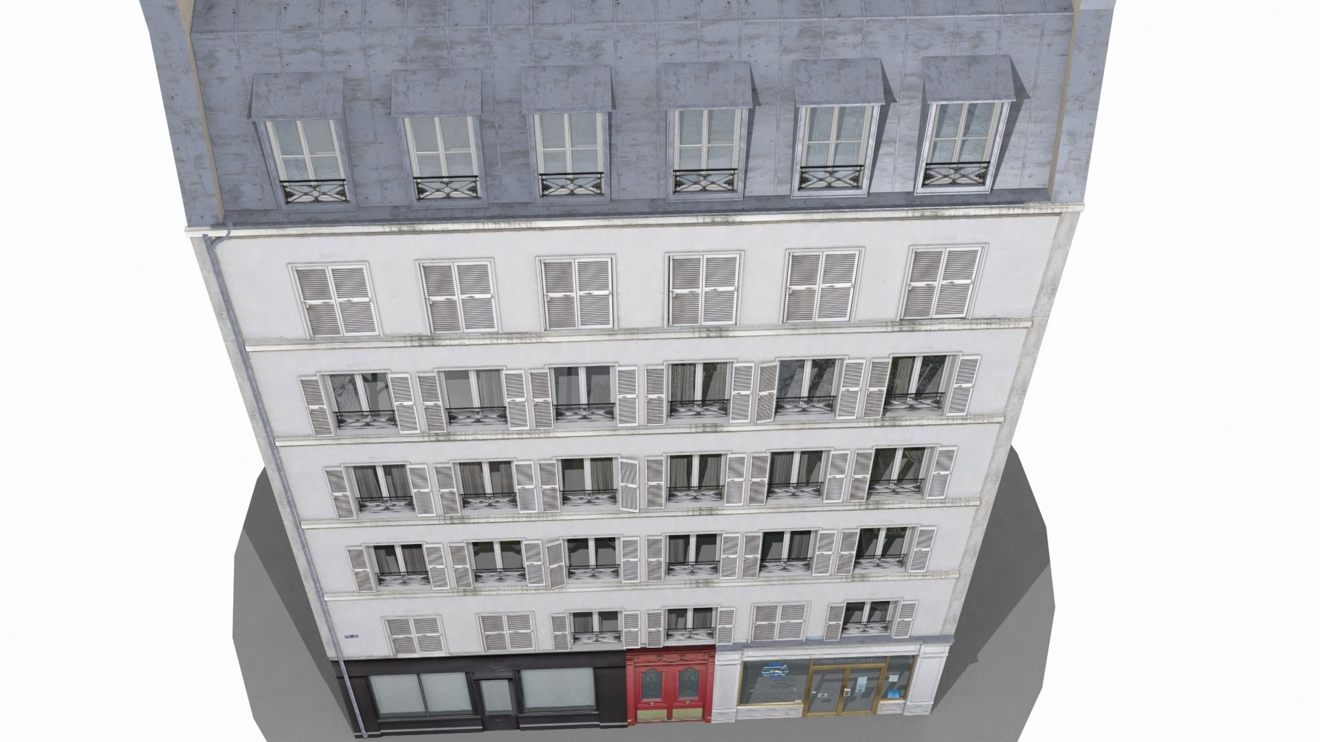 3D Old Paris Photorealistic House Model - TurboSquid 1661007