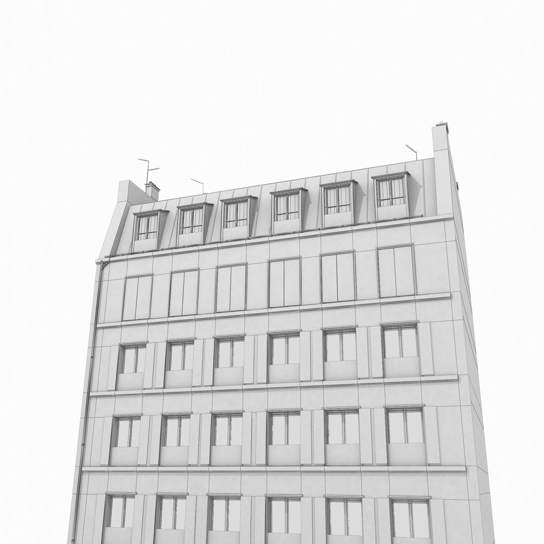 3D Old Paris Photorealistic House Model - TurboSquid 1661007