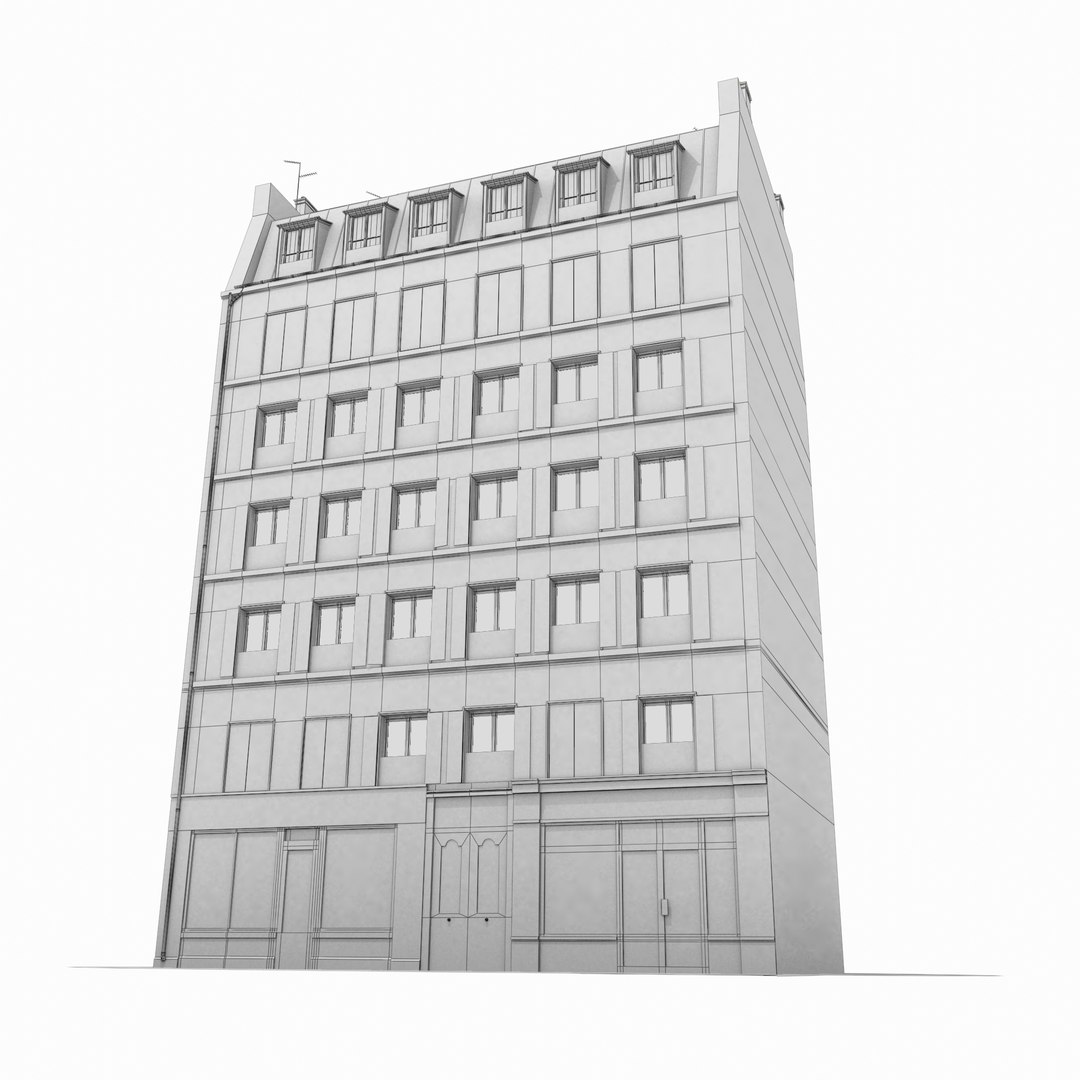 3D Old Paris Photorealistic House Model - TurboSquid 1661007