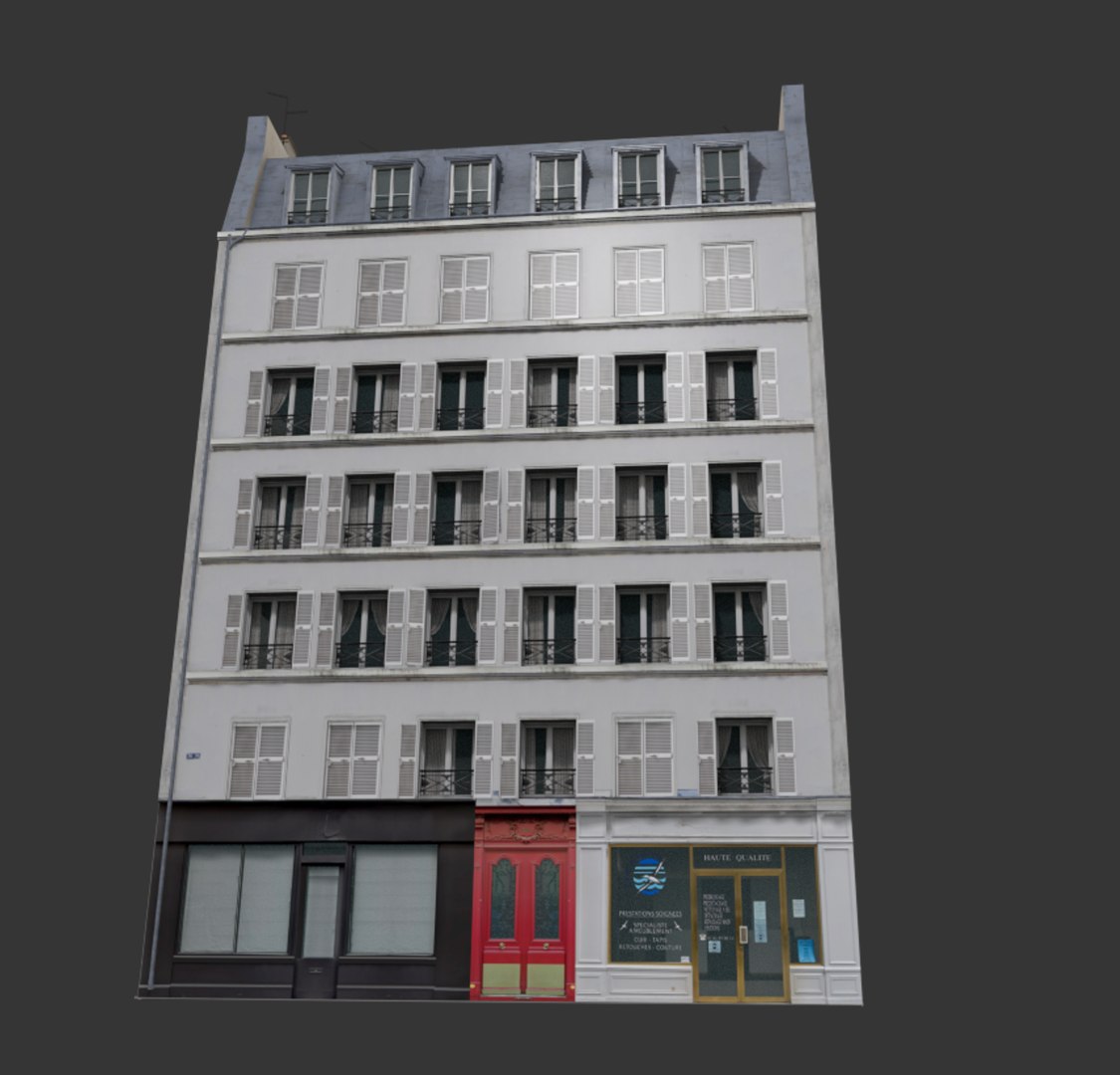 3D Old Paris Photorealistic House Model - TurboSquid 1661007