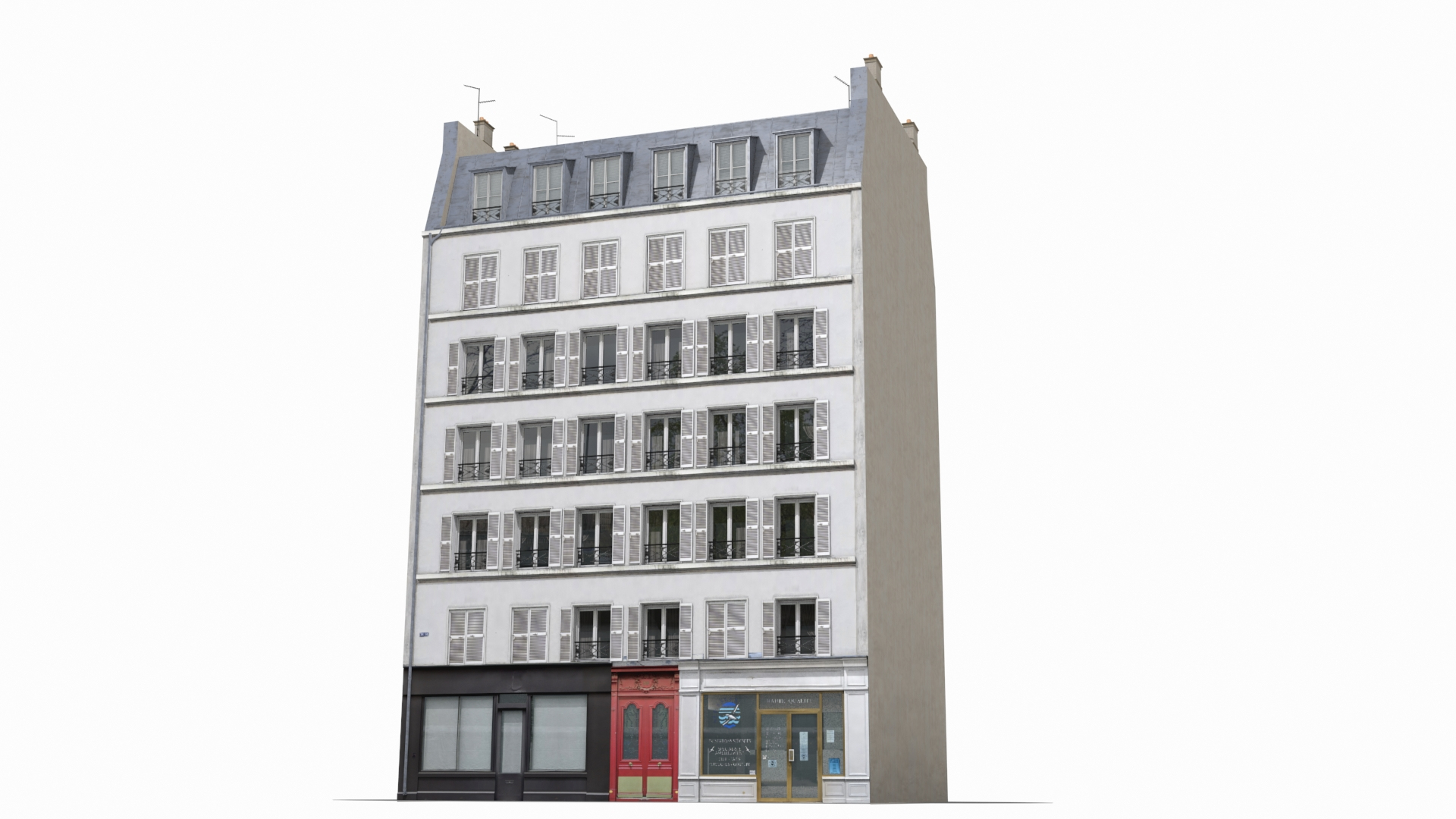 3D Old Paris Photorealistic House Model - TurboSquid 1661007