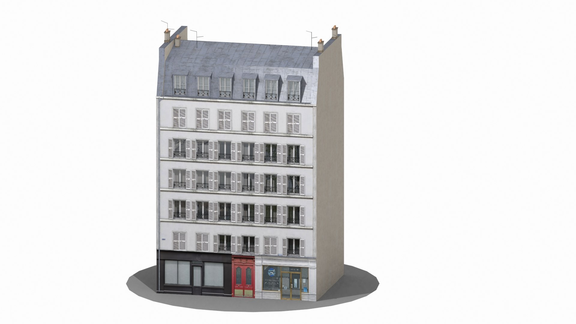 3D Old Paris Photorealistic House Model - TurboSquid 1661007