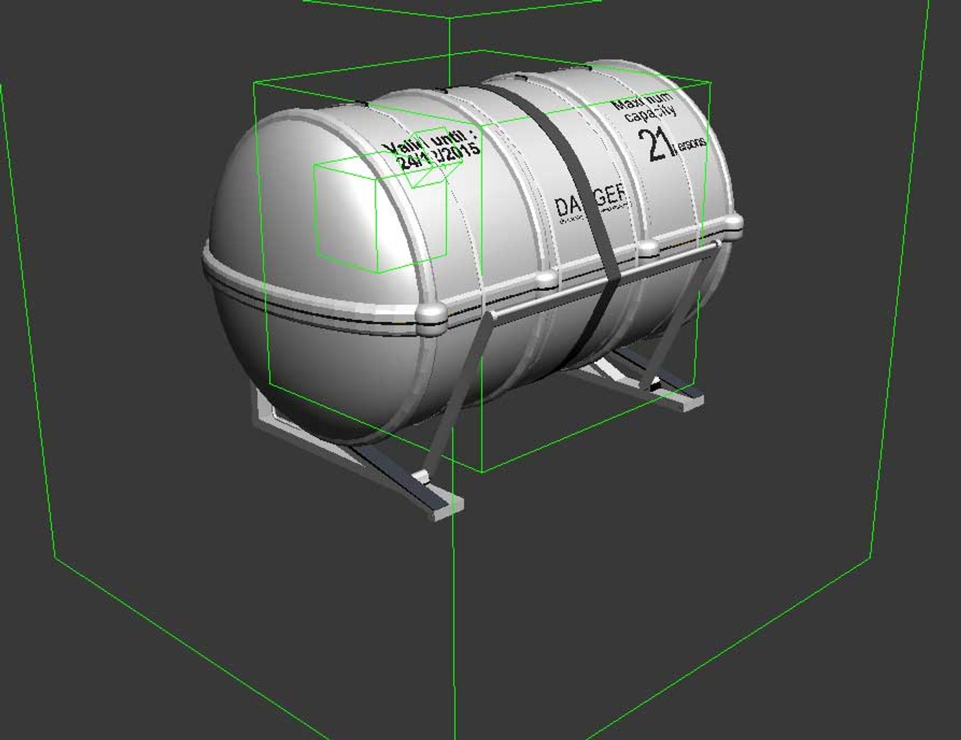 3d Deploying Life Raft Model