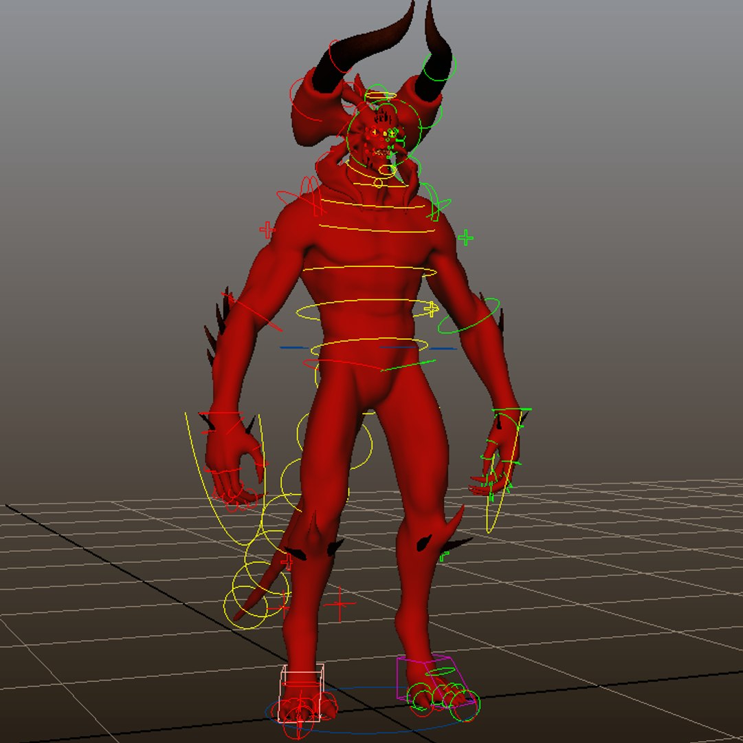 Free 3D Demon Rig Model - TurboSquid 1182398