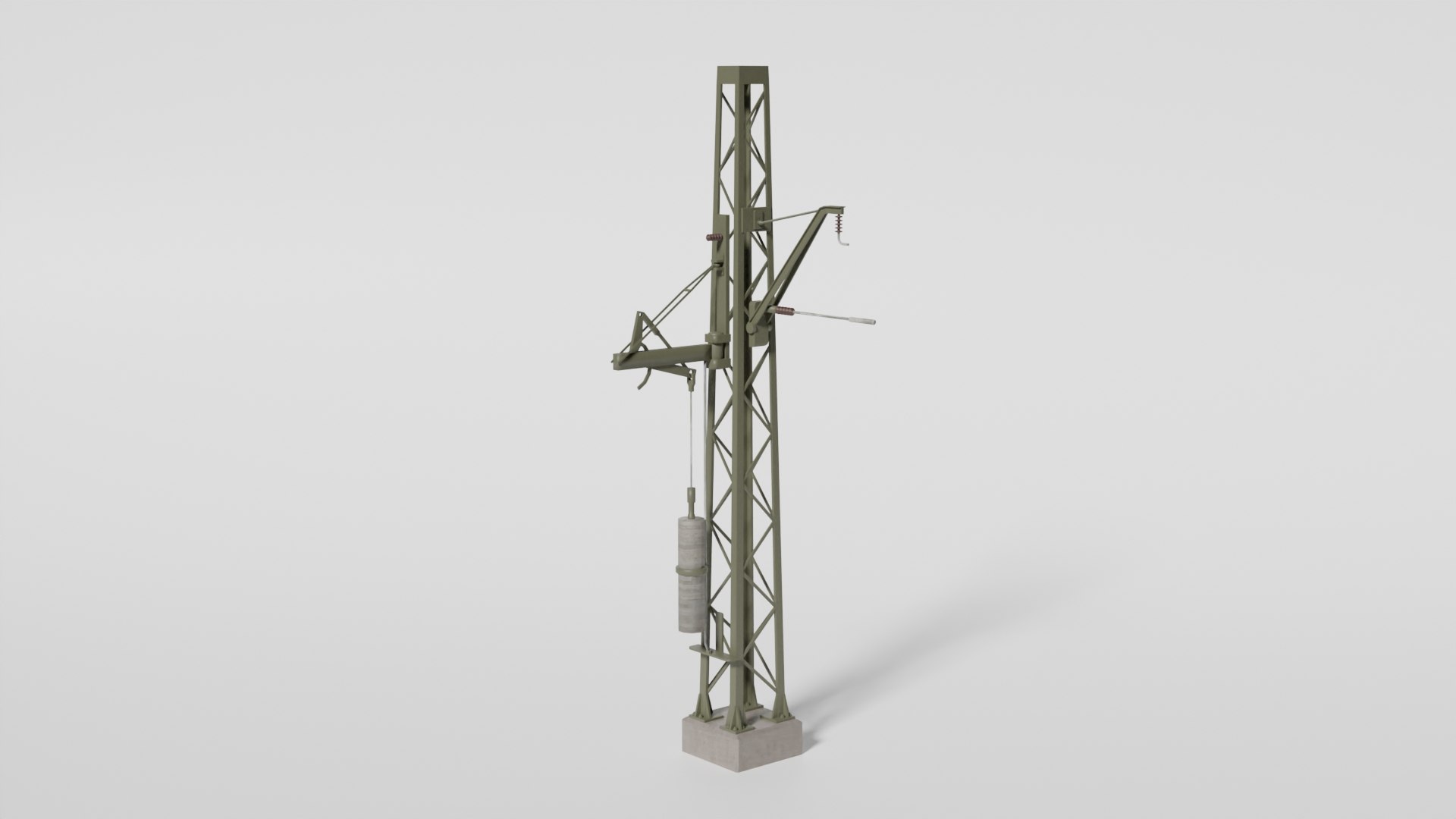 3D Railtrack Wire Compensator Mast - TurboSquid 2052834
