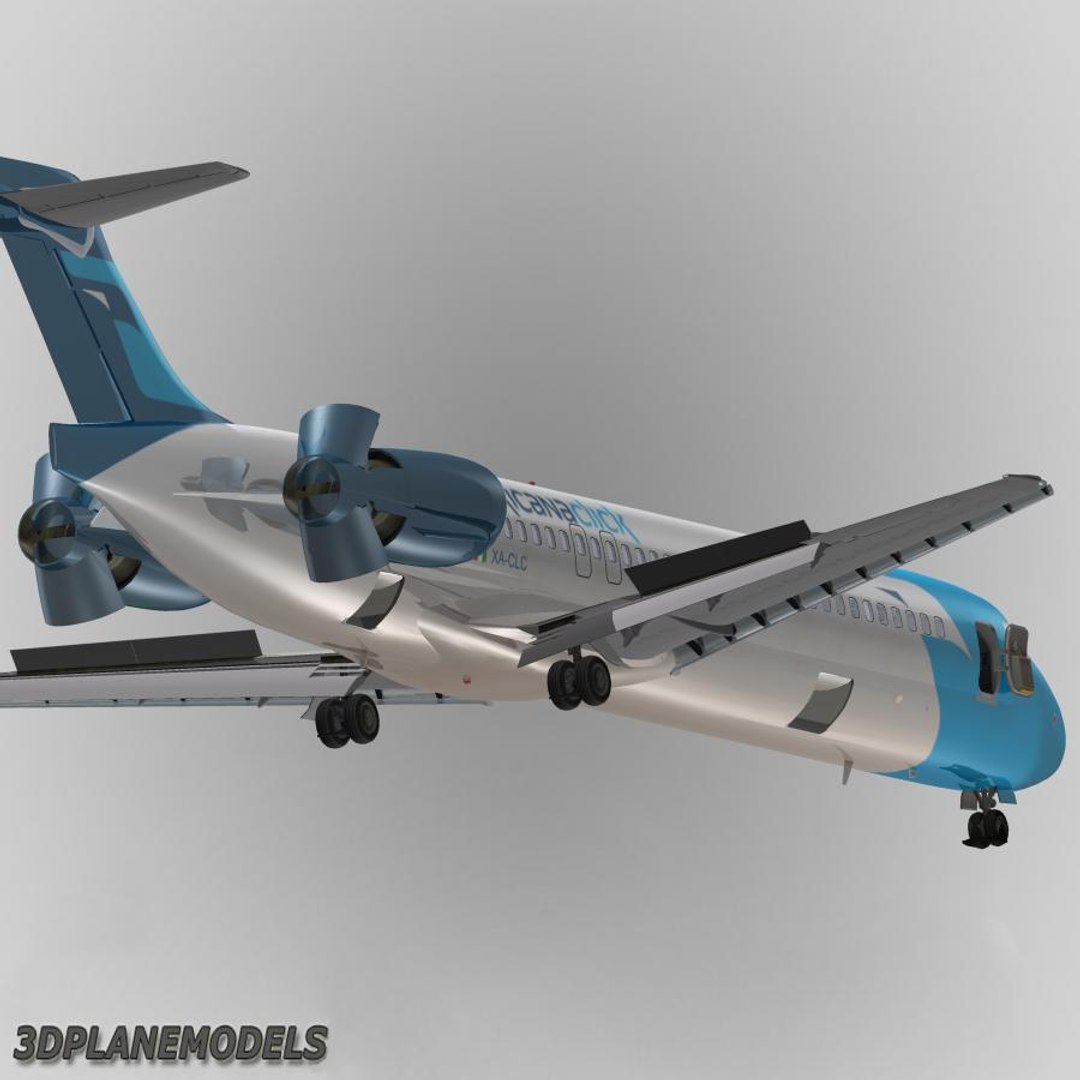 3d Model Of B717-200 Mexicanaclick