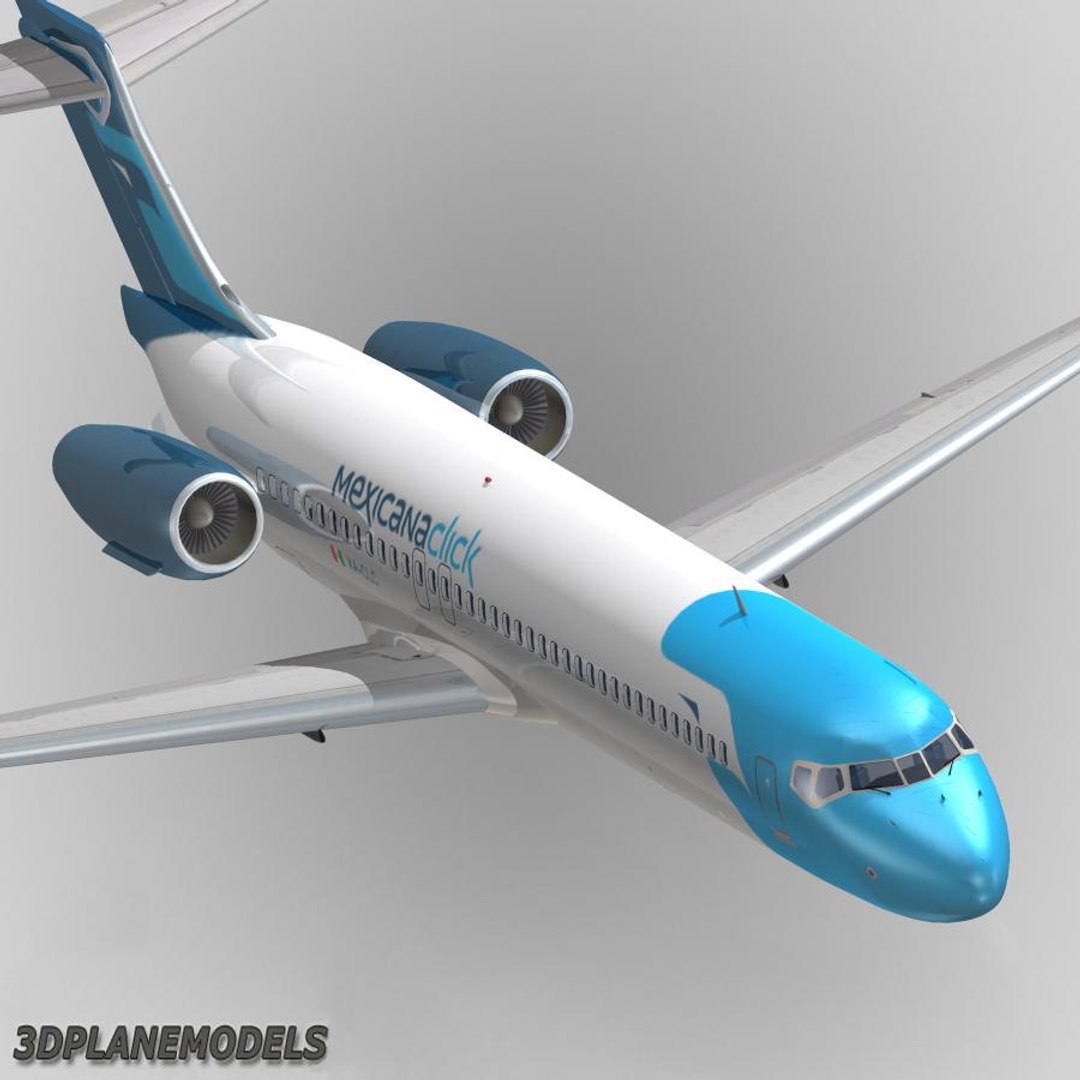 3d Model Of B717-200 Mexicanaclick