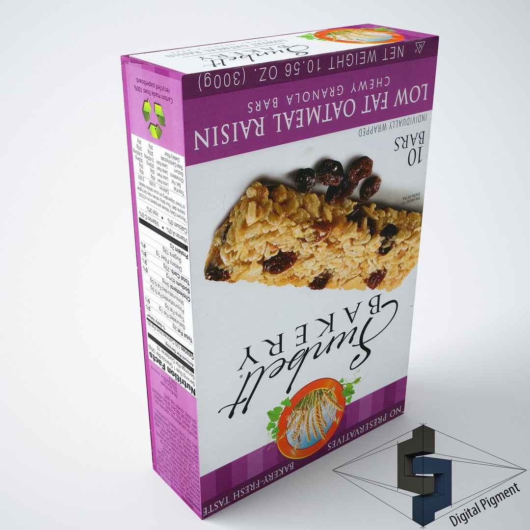 3d Model Sunbelt Bakery Granola Oatmeal