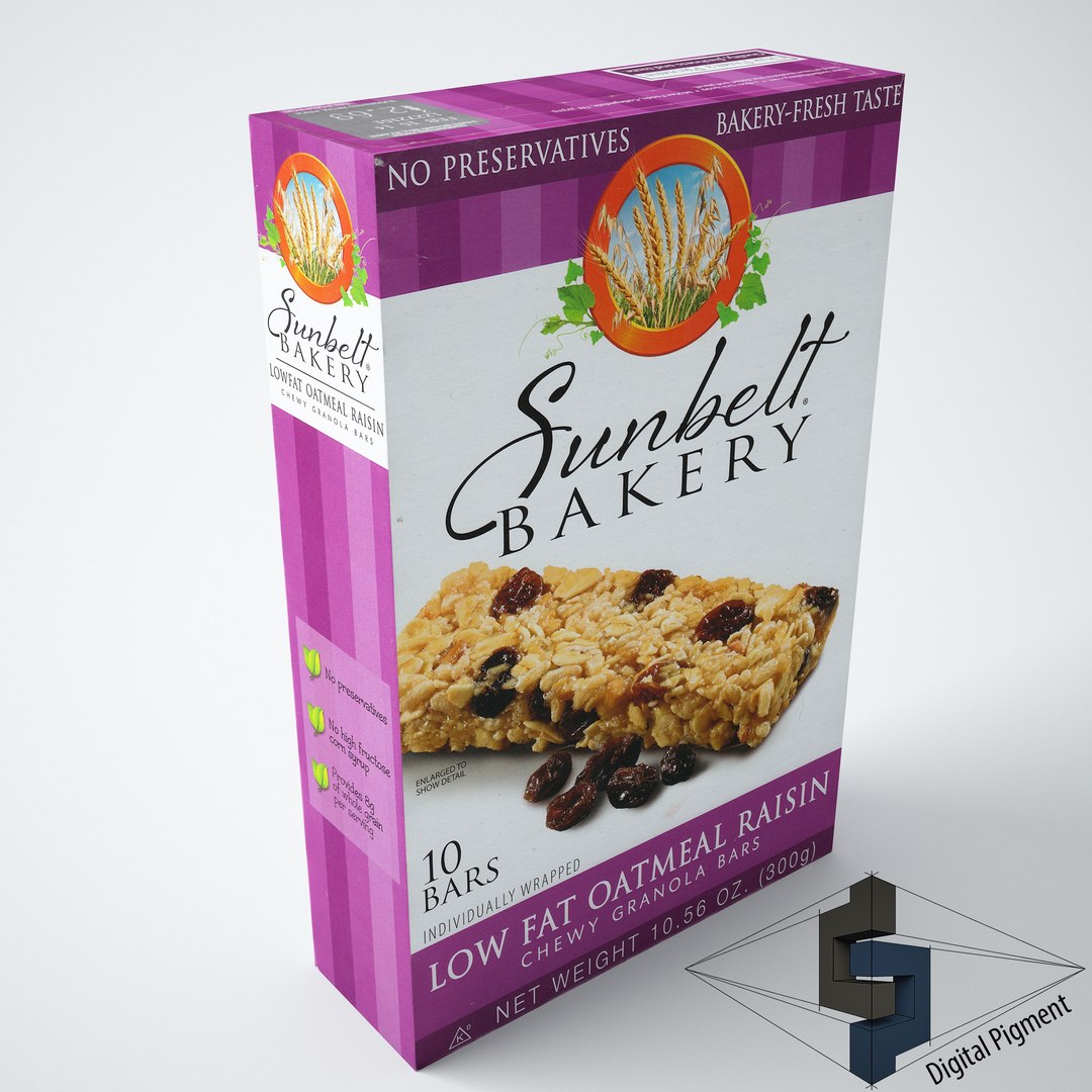 3d Model Sunbelt Bakery Granola Oatmeal