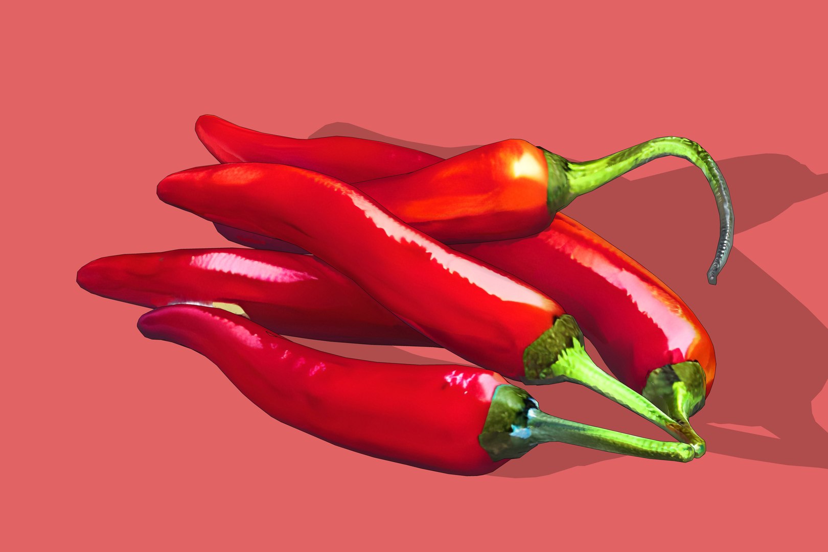 Chinese Long Peppers 3D Model - TurboSquid 2378616