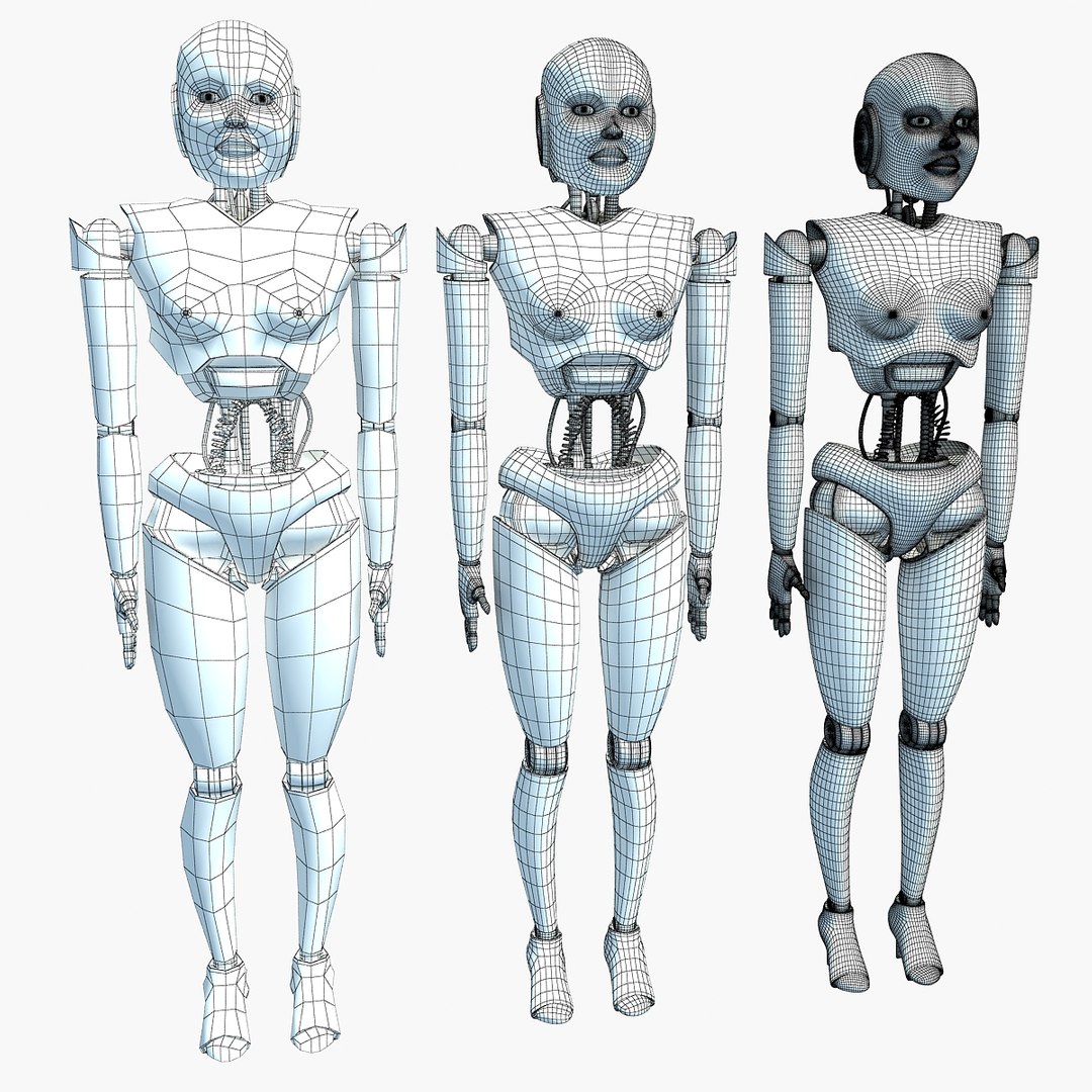 3d Model Female Robot