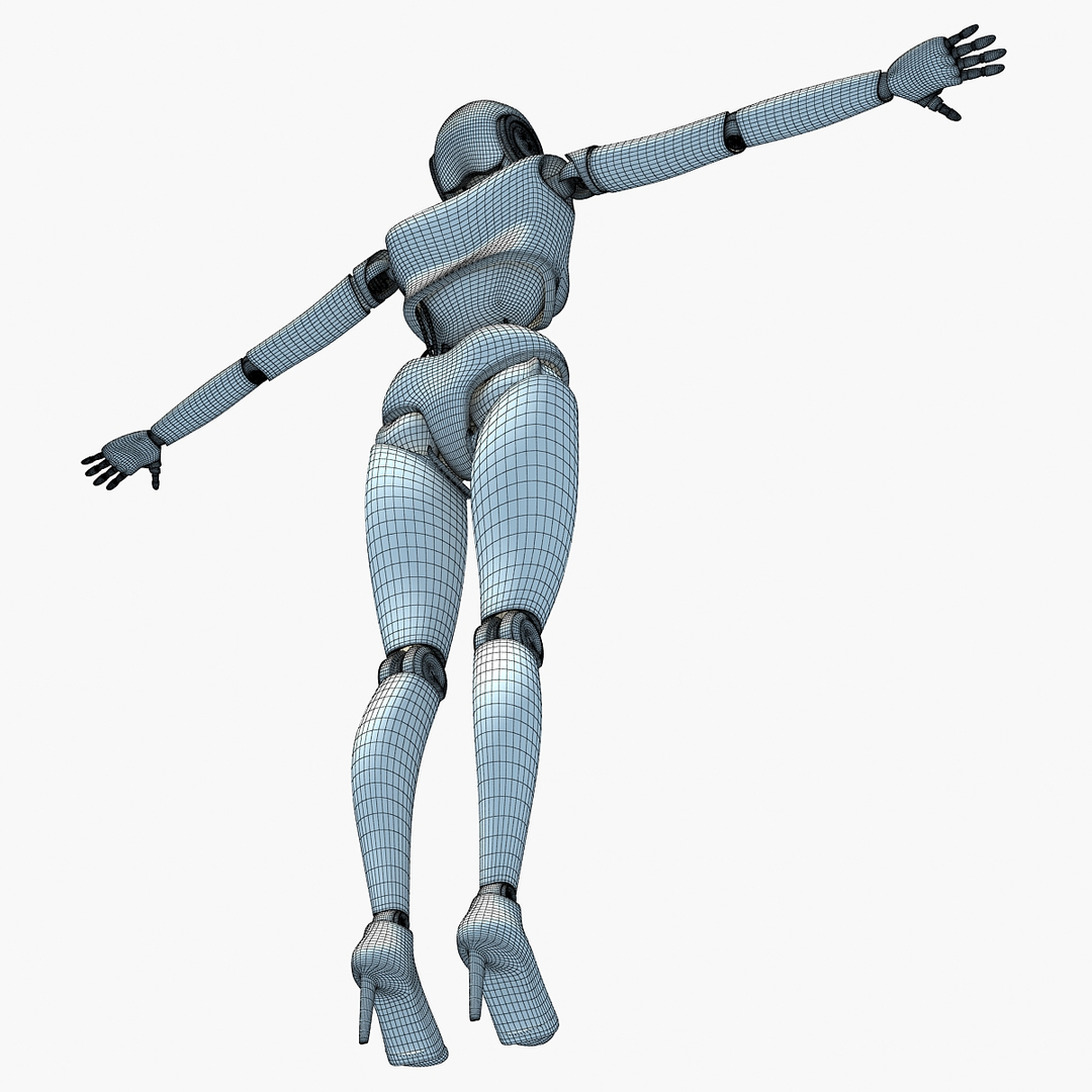 3d model female robot