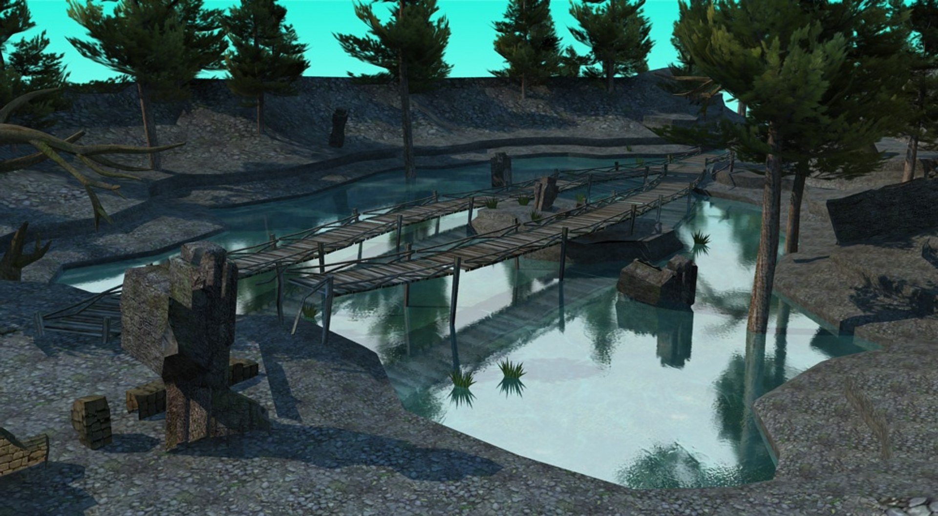 3D Wetlands Swamps River Banks - TurboSquid 1593575