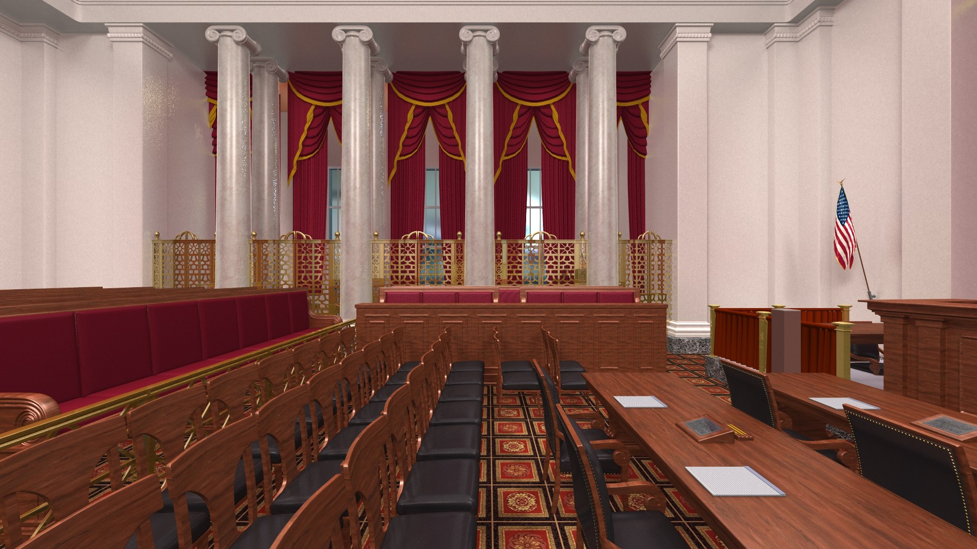 3D US Supreme Court - TurboSquid 1945729