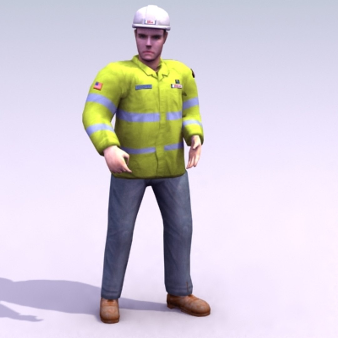 Construction Workman 3d Max