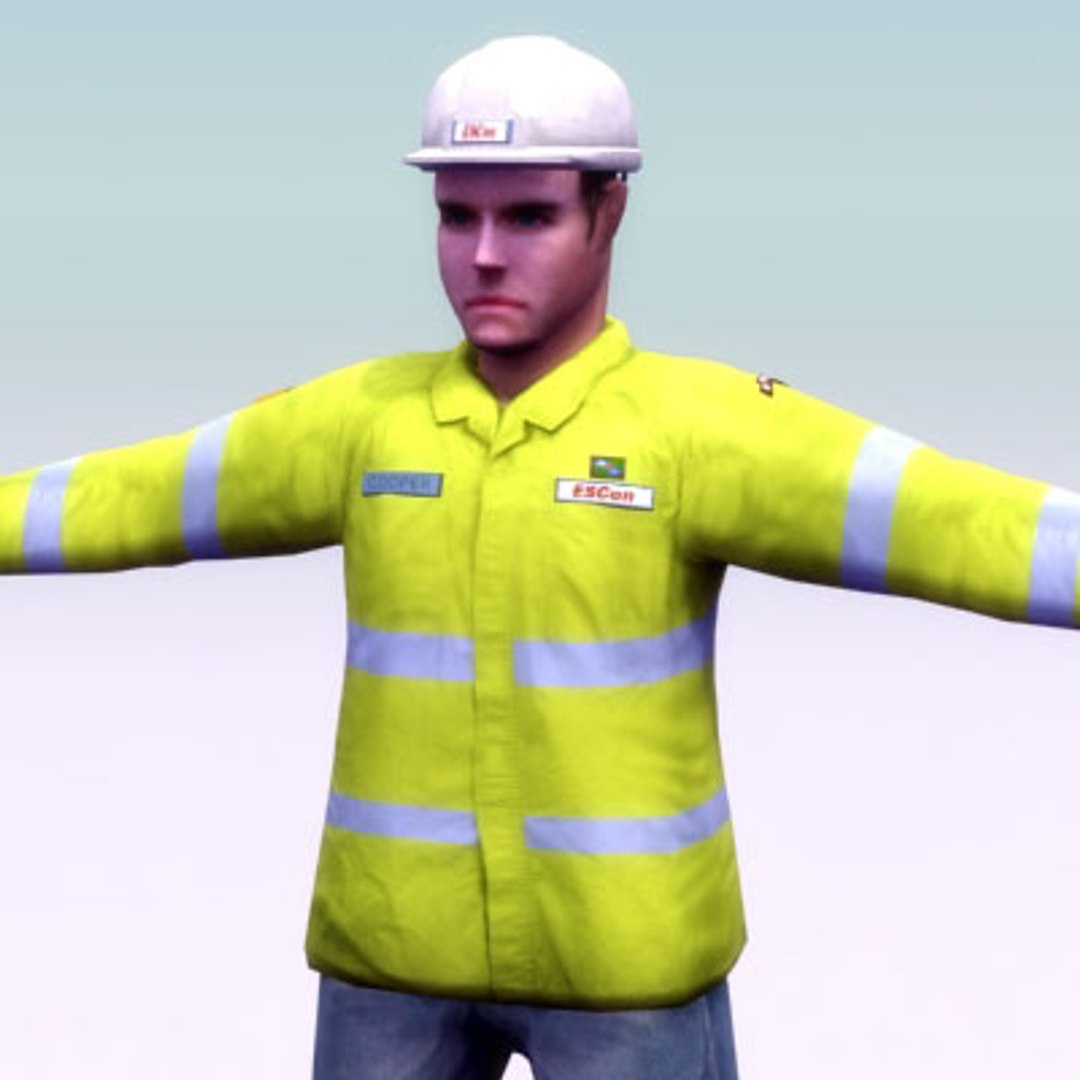 Construction Workman 3d Max