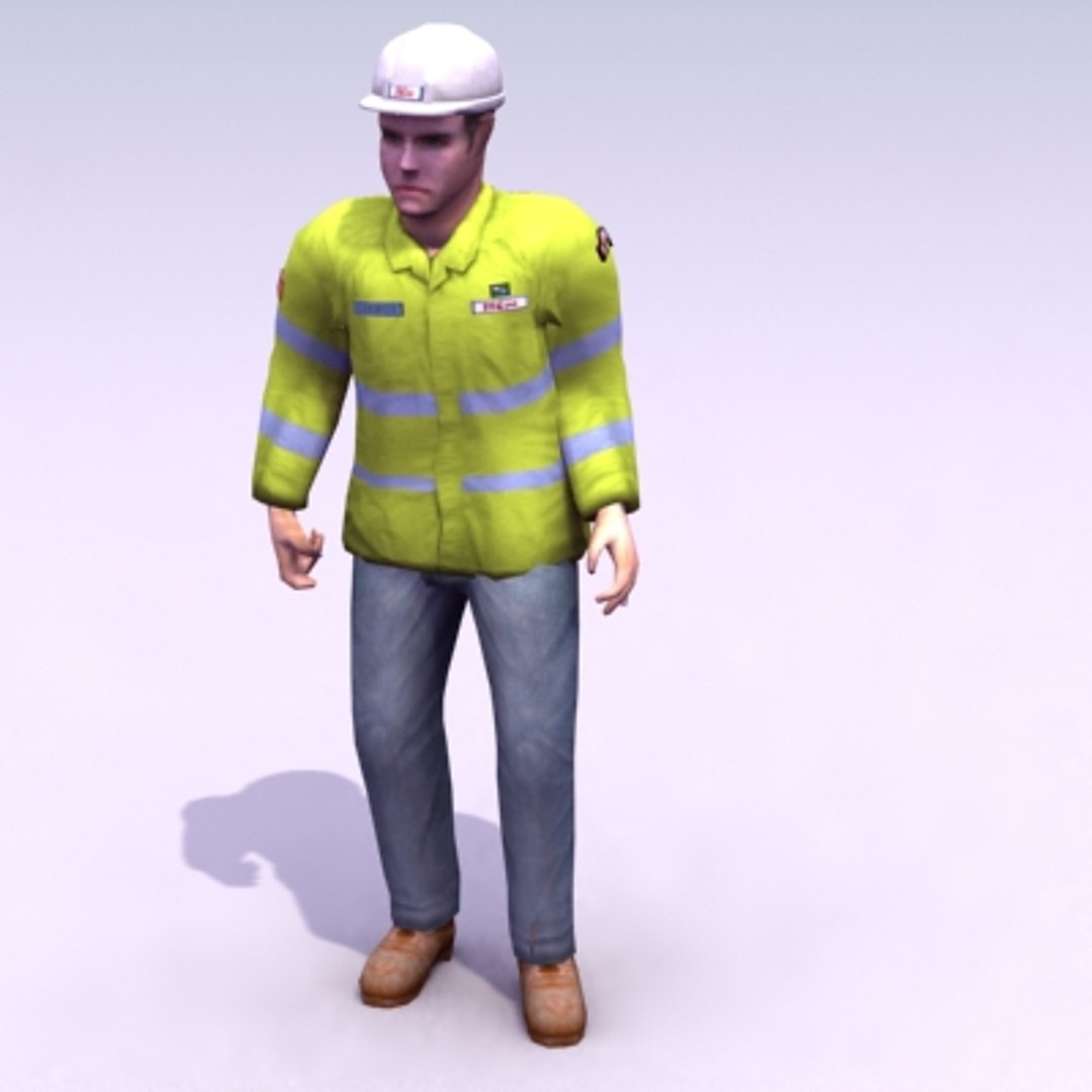 Construction Workman 3d Max