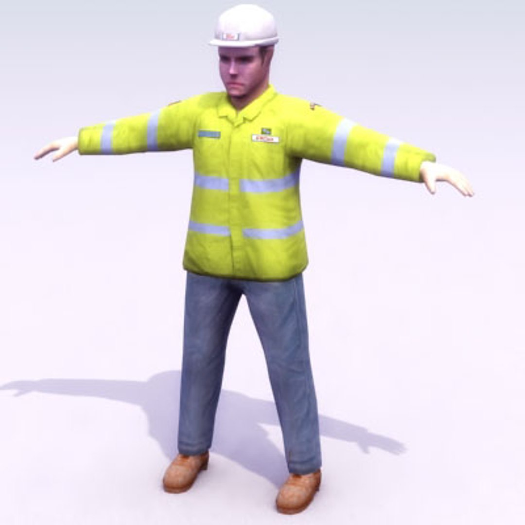Construction Workman 3d Max