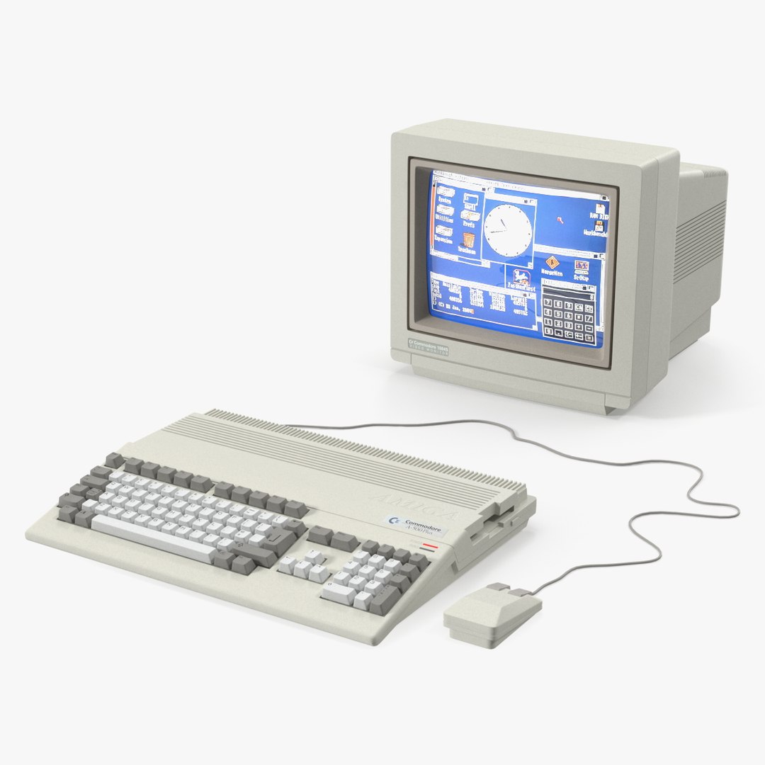 Commodore Amiga 500 Computer with Monitor 3D model - TurboSquid 2061326
