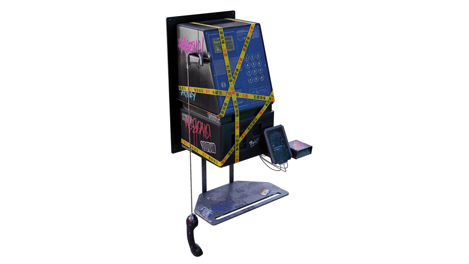 Cyberpunk Phone Cabin Low-poly 3D Model - TurboSquid 2129351