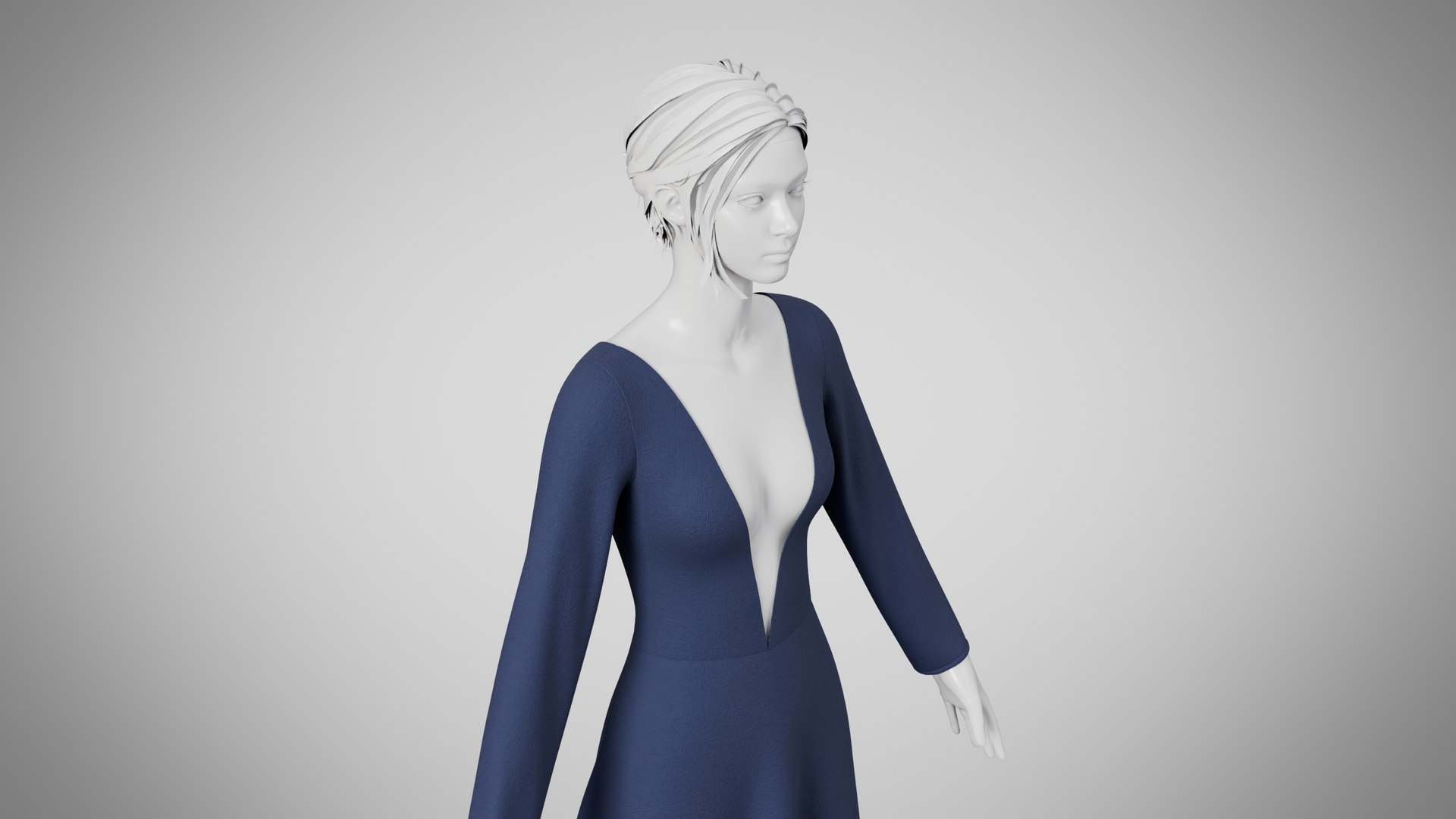 Dress 35 Yankees Blue 3D Model - TurboSquid 2519194