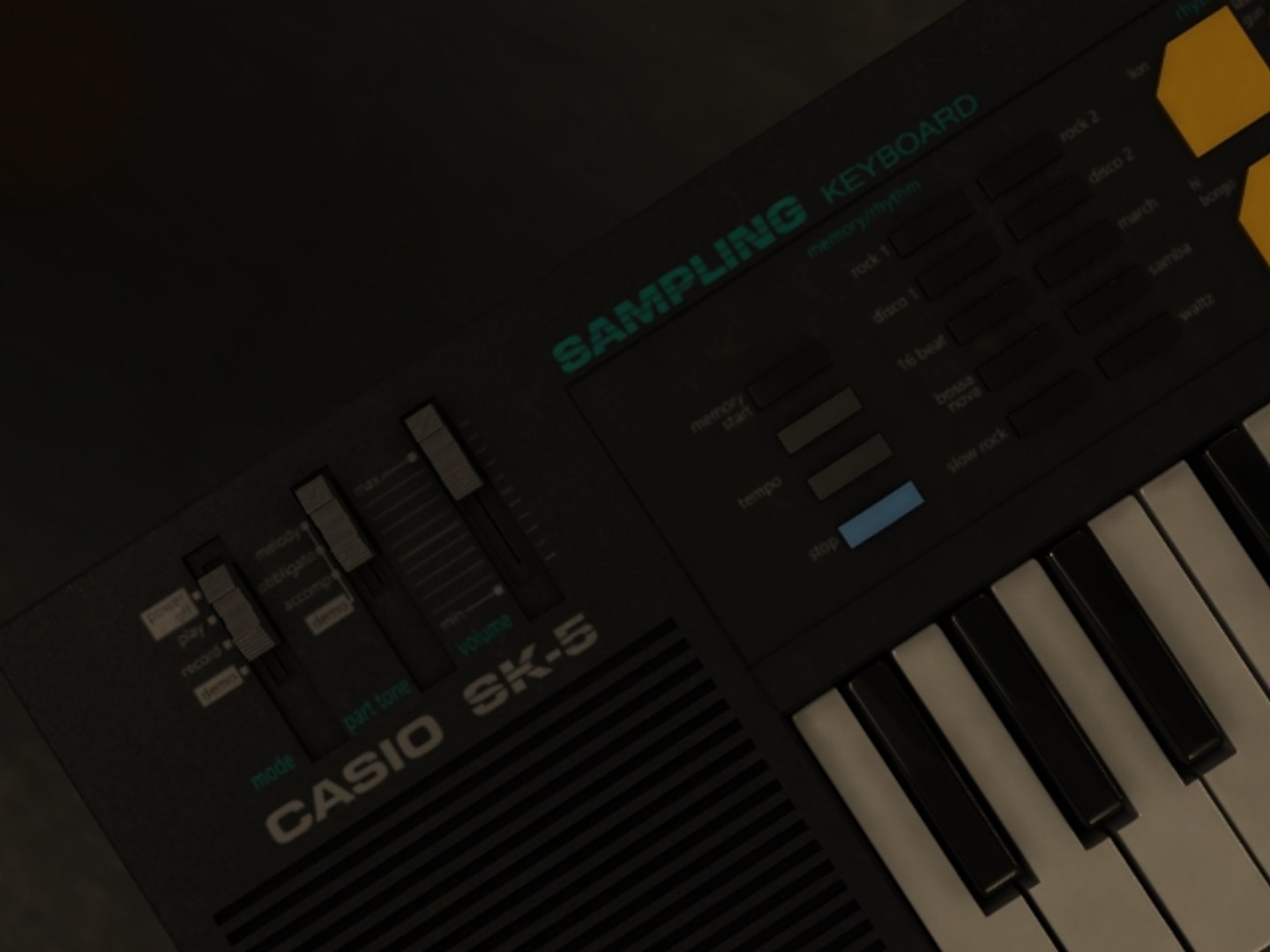 3d casio sk-5 sampling keyboard model