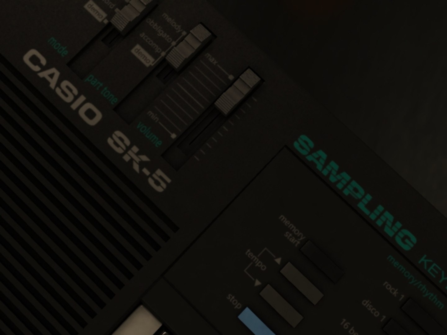 3d casio sk-5 sampling keyboard model