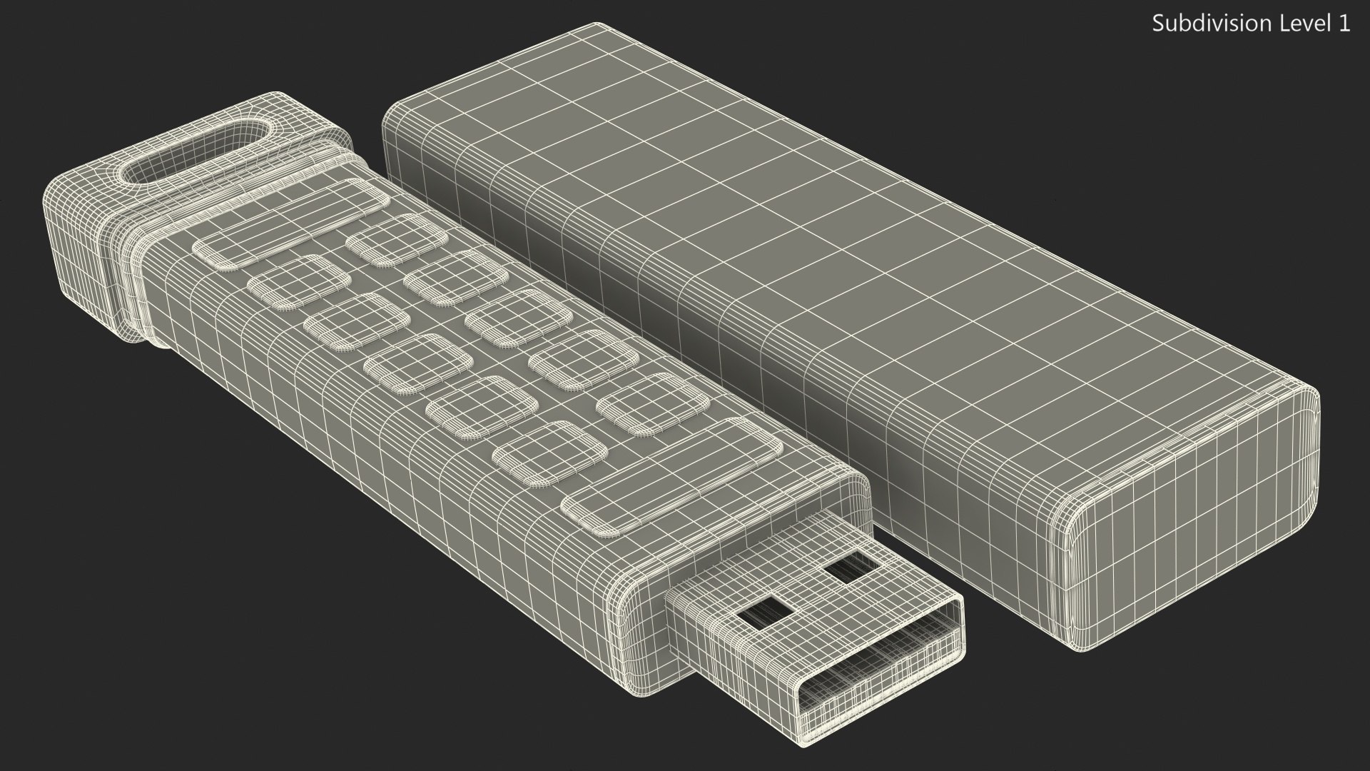 3D Model Encrypted Flash Drive With Keyboard Pin Authentication ...