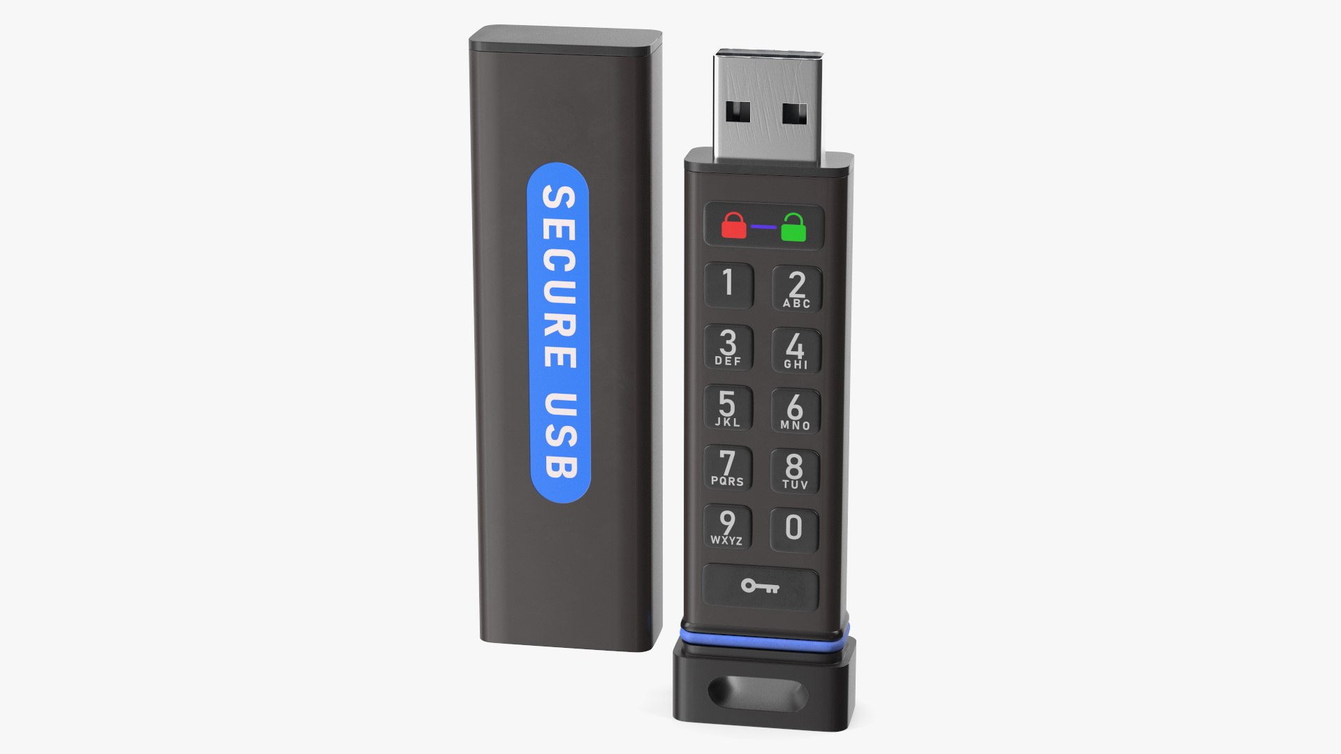 3D model Encrypted Flash Drive with Keyboard Pin Authentication ...