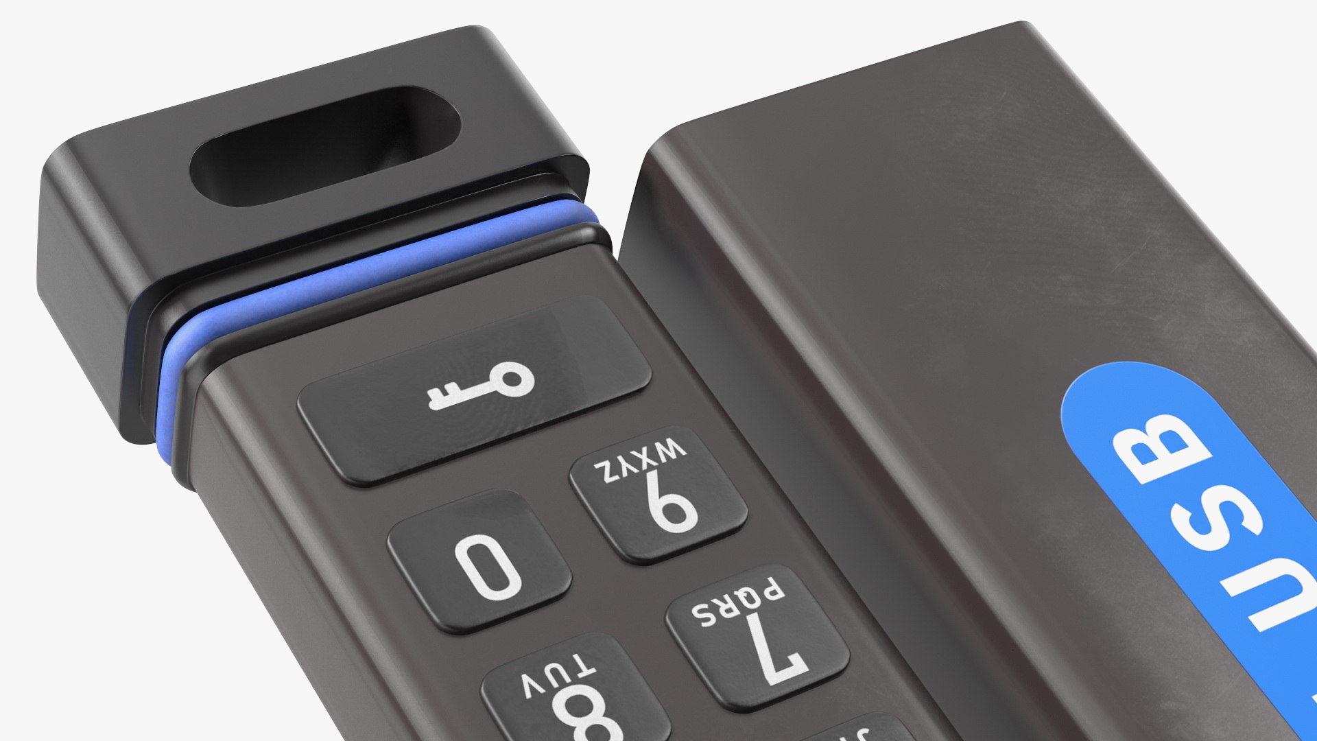 3D Model Encrypted Flash Drive With Keyboard Pin Authentication ...