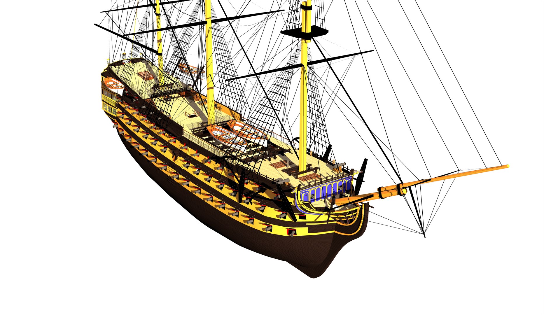 hms victory 3d model