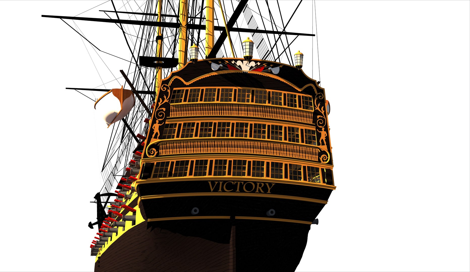 hms victory 3d model