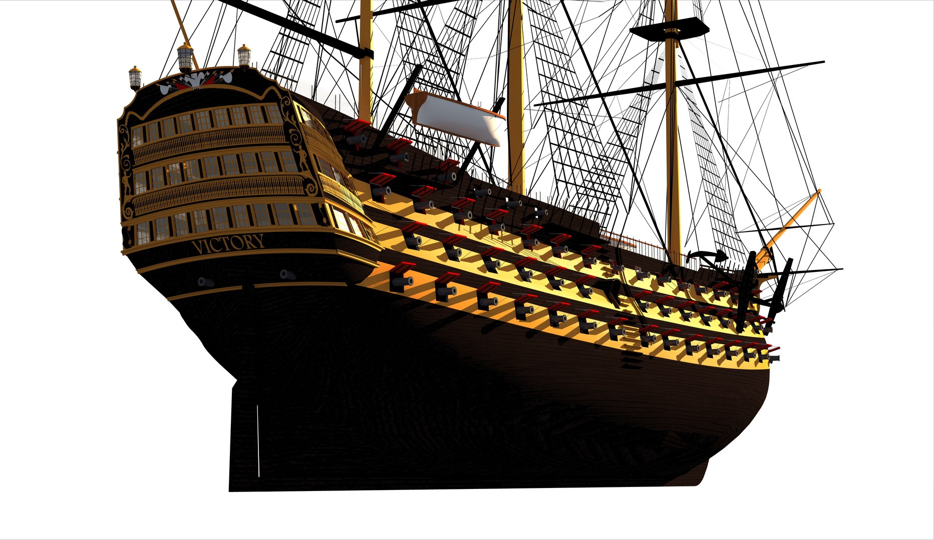 hms victory 3d model