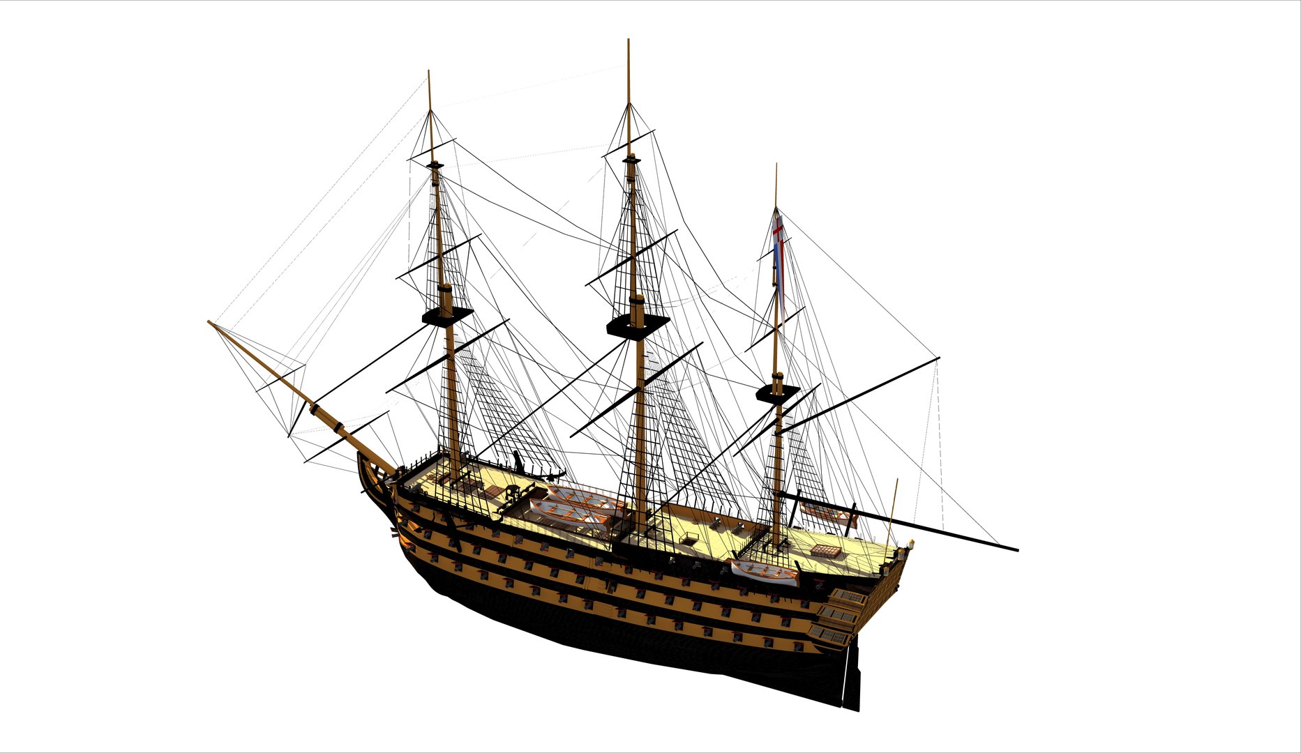 hms victory 3d model
