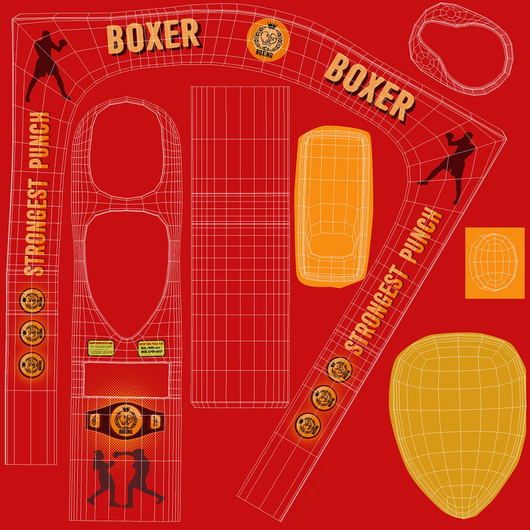 Boxing Arcade Machine 3d Model