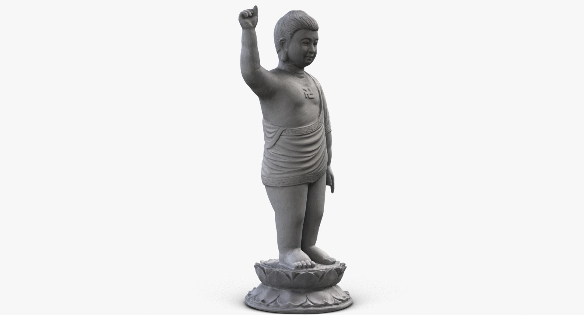3D Sculpture Buddha Boy Model - TurboSquid 1189671