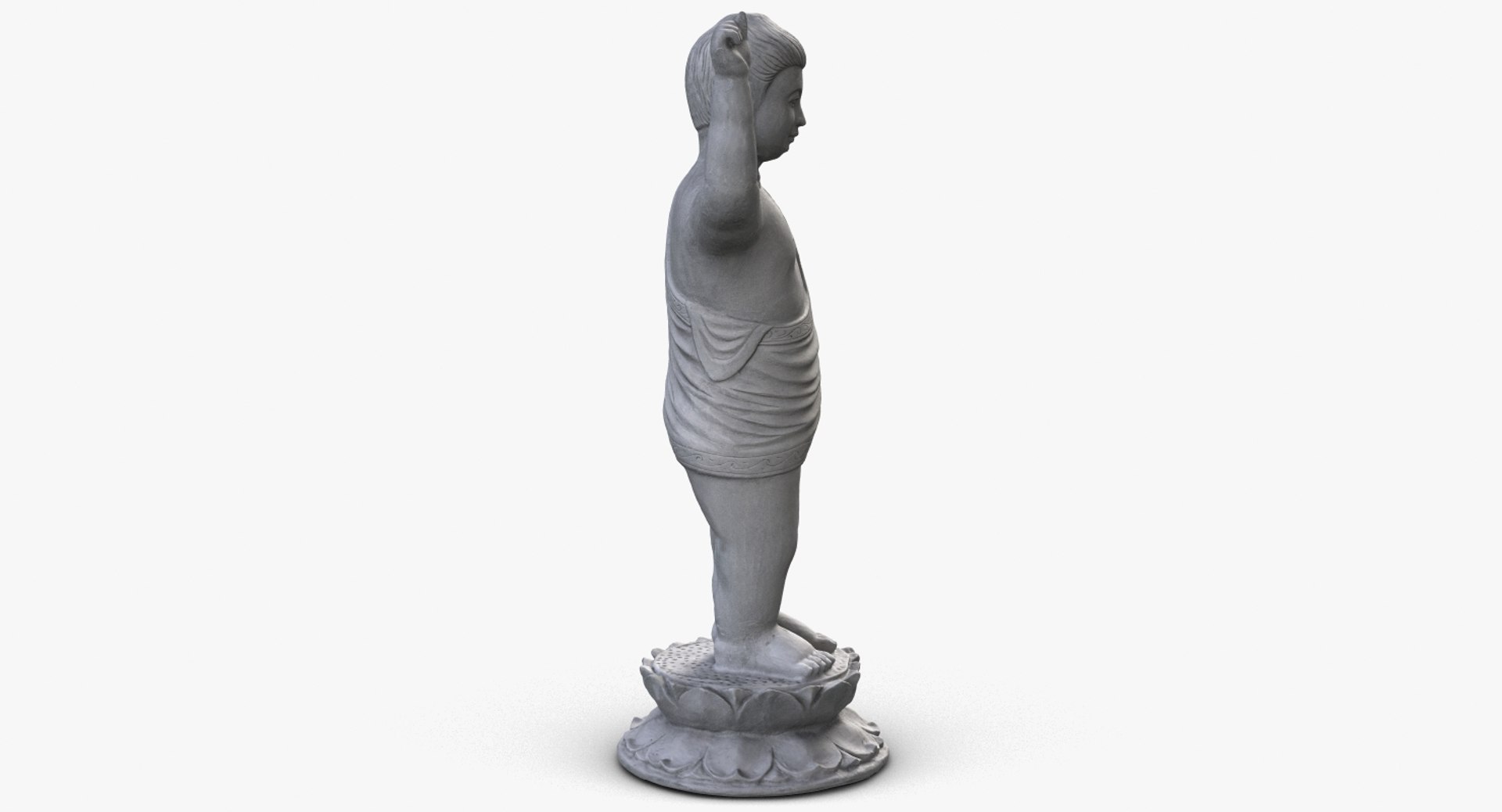 3D Sculpture Buddha Boy Model - TurboSquid 1189671