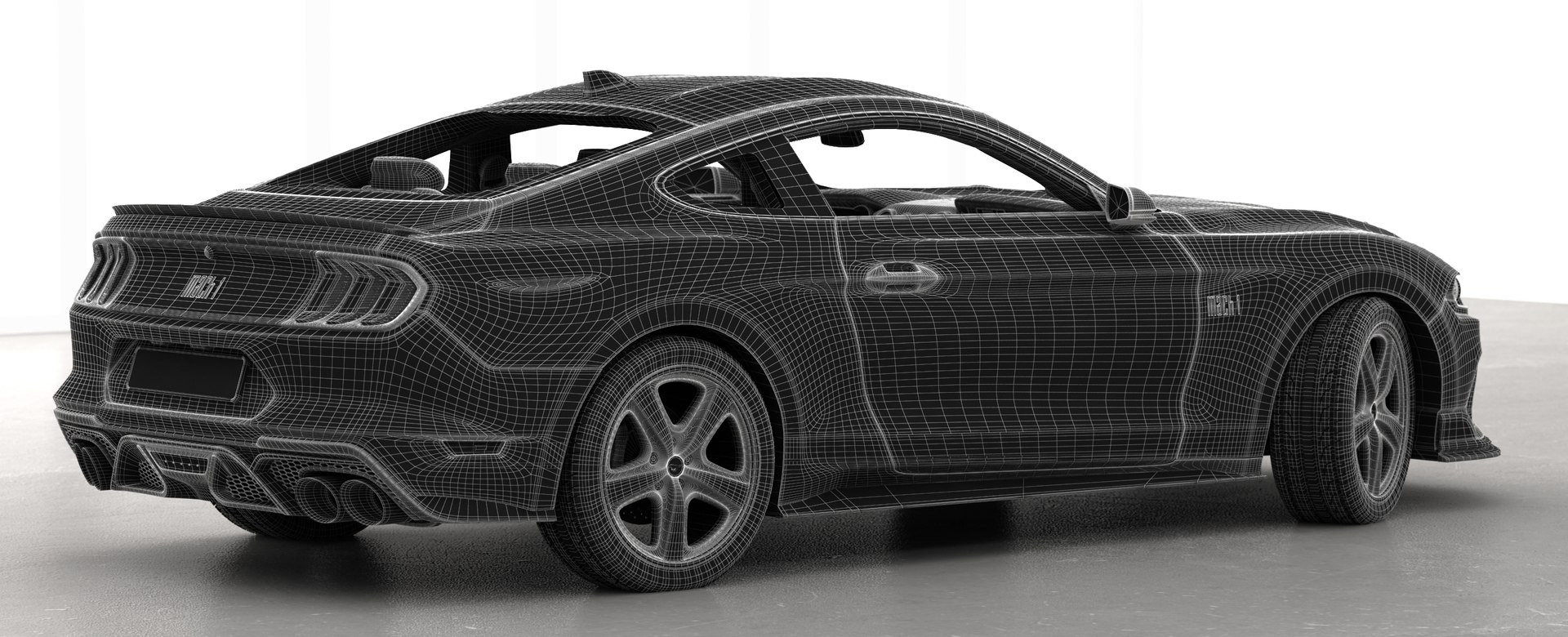 3D Realistic Mustang Interior - TurboSquid 1644963