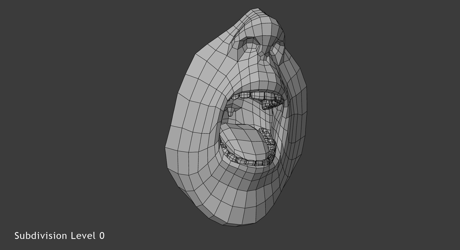 Male Mouth Rig 3d Model